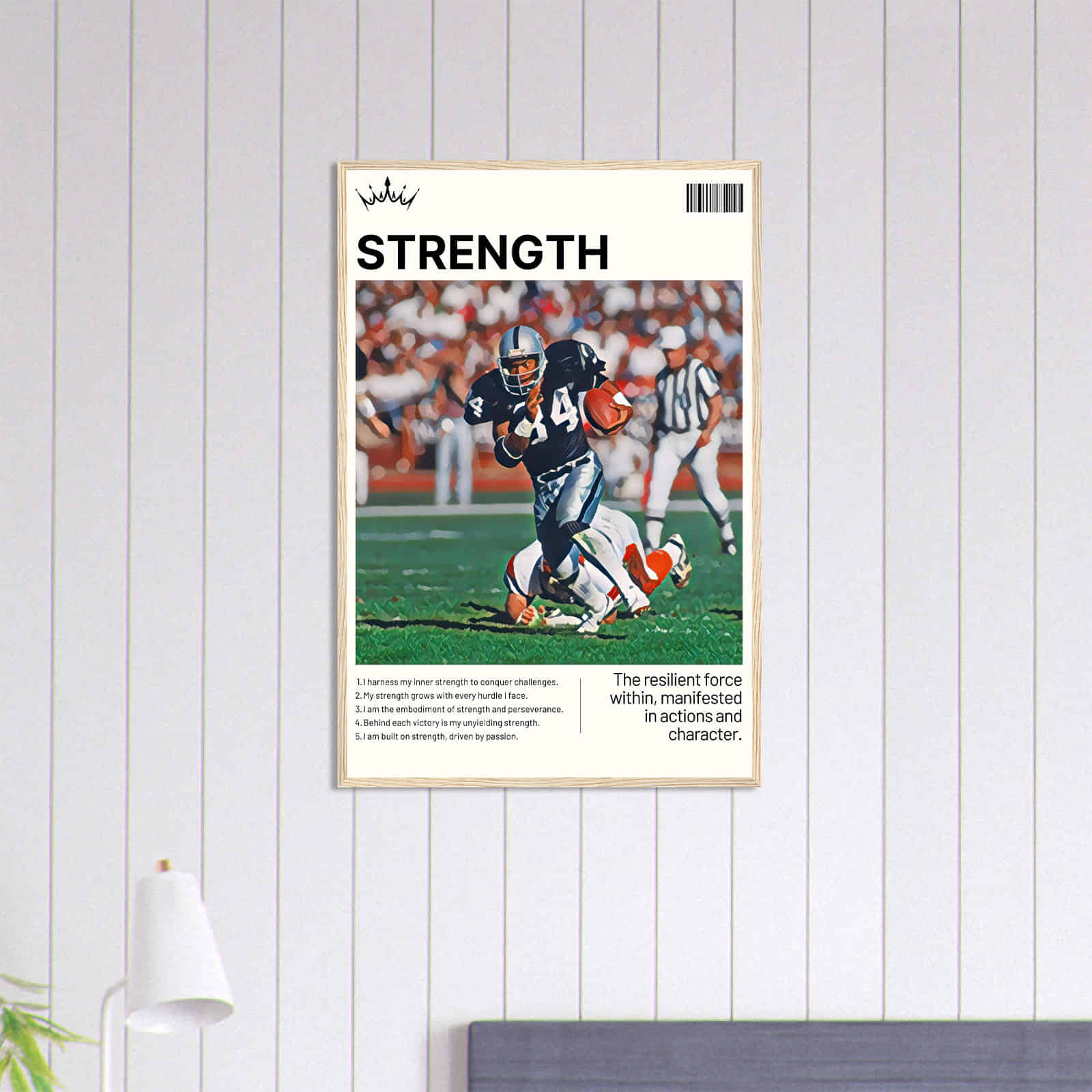 Strength Daily Affirmation Digital Oil Painting Poster Print DS3 ...