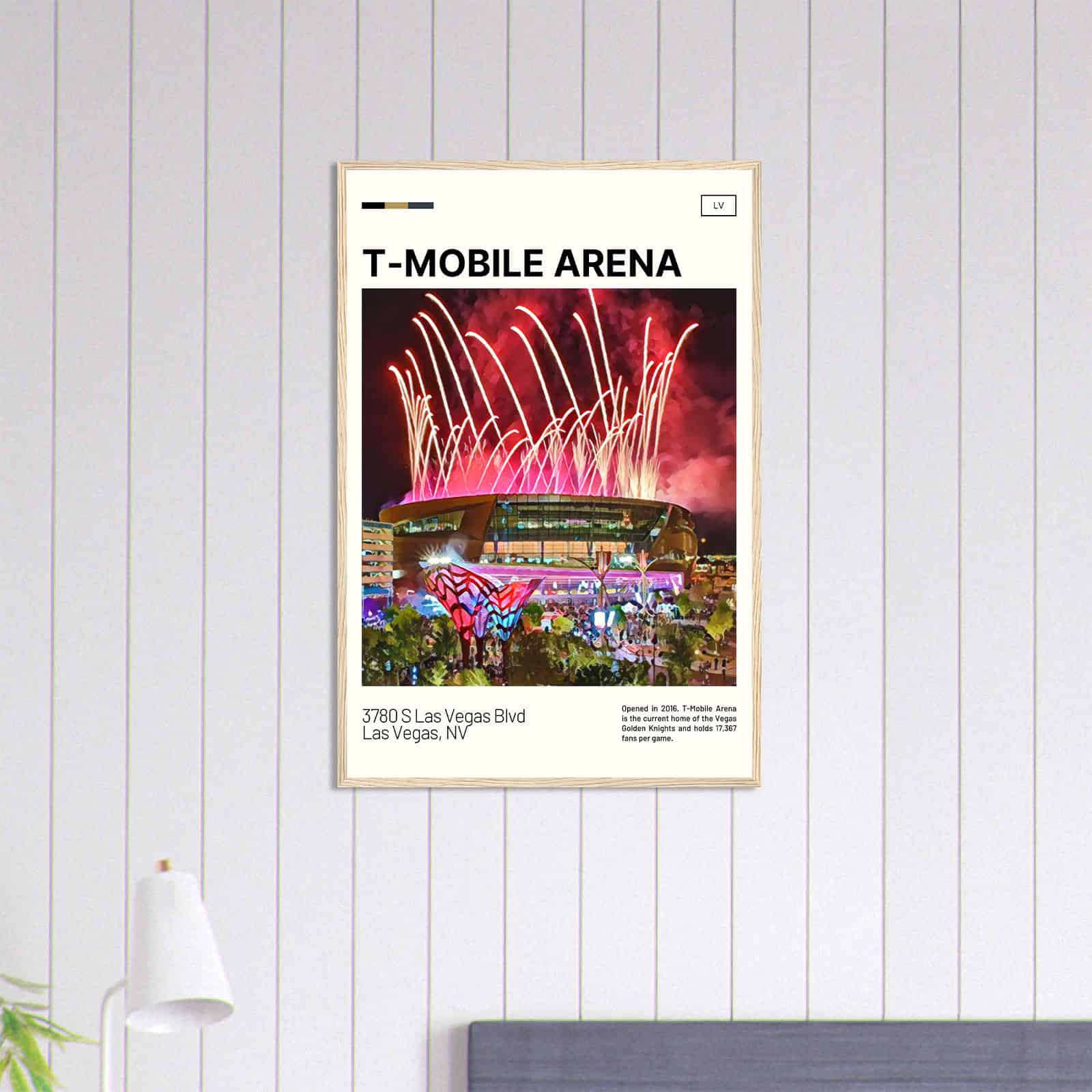 T-Mobile Arena Digital Oil Painting Poster Print - Citiesbox