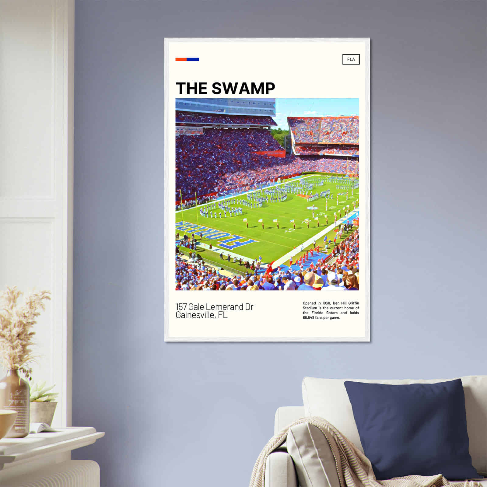 The Swamp Florida Gators Stadium Digital Oil Painting Poster Print ...