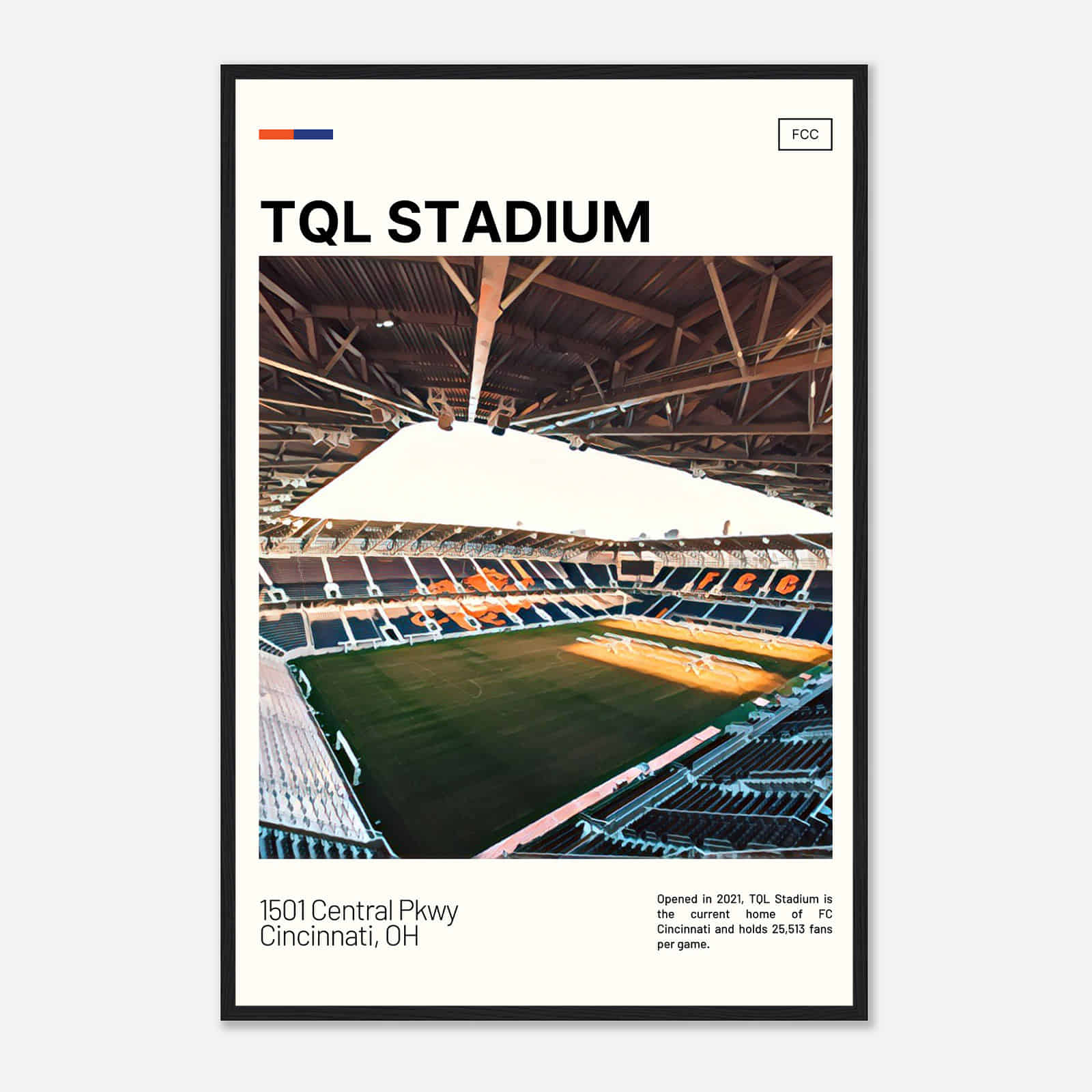 TQL Stadium Digital Oil Painting Poster Print - Citiesbox