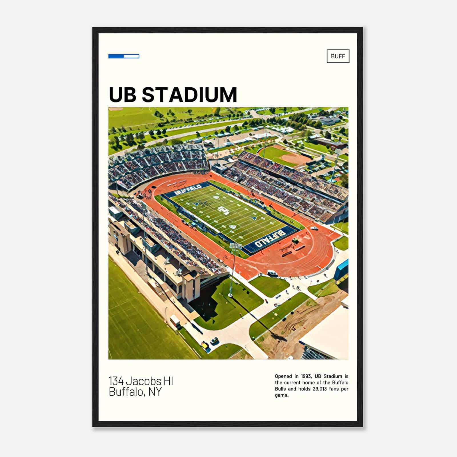 UB Stadium Digital Oil Painting Poster Print - Citiesbox