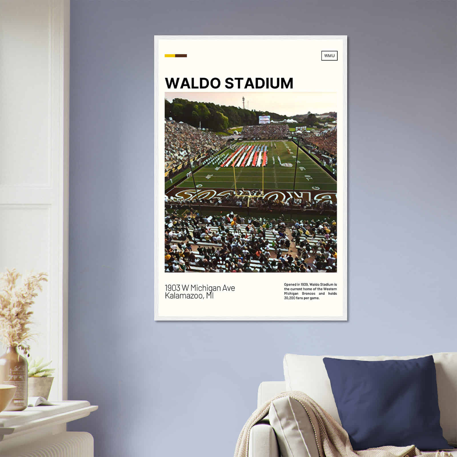 Waldo Stadium Digital Oil Painting Poster Print - Citiesbox