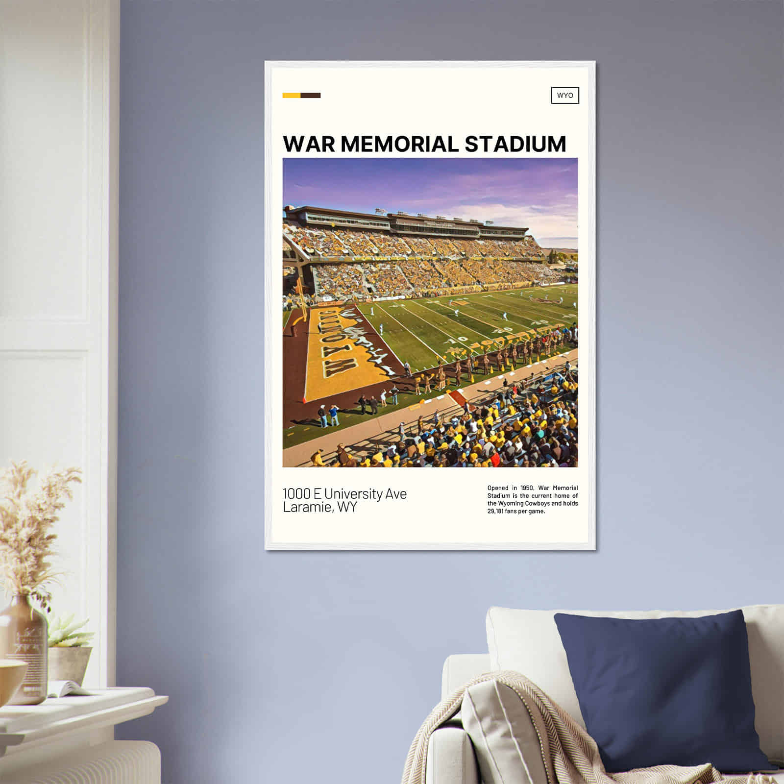War Memorial Stadium Digital Oil Painting Poster Print - Citiesbox