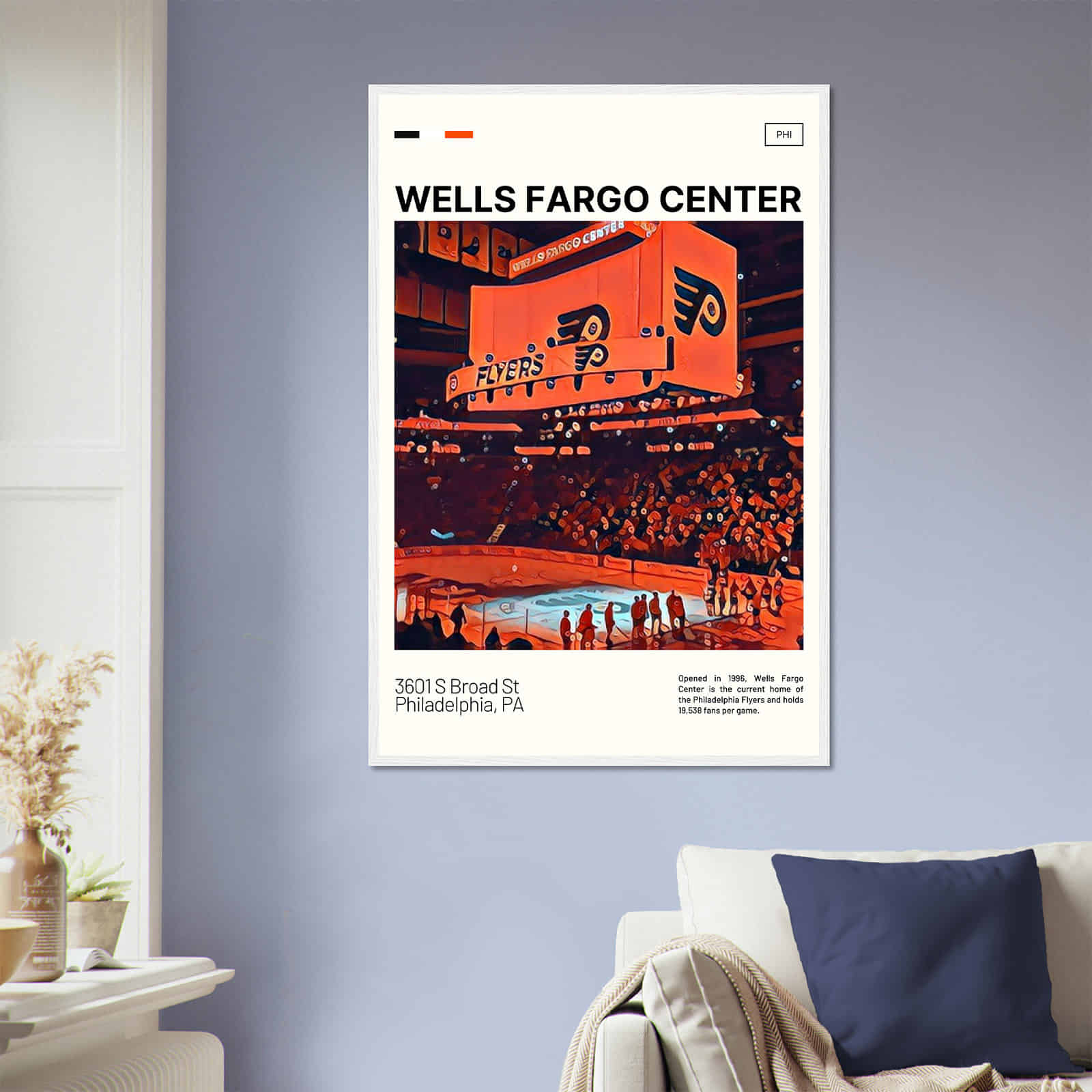 Wells Fargo Center Digital Oil Painting Poster Print - Citiesbox