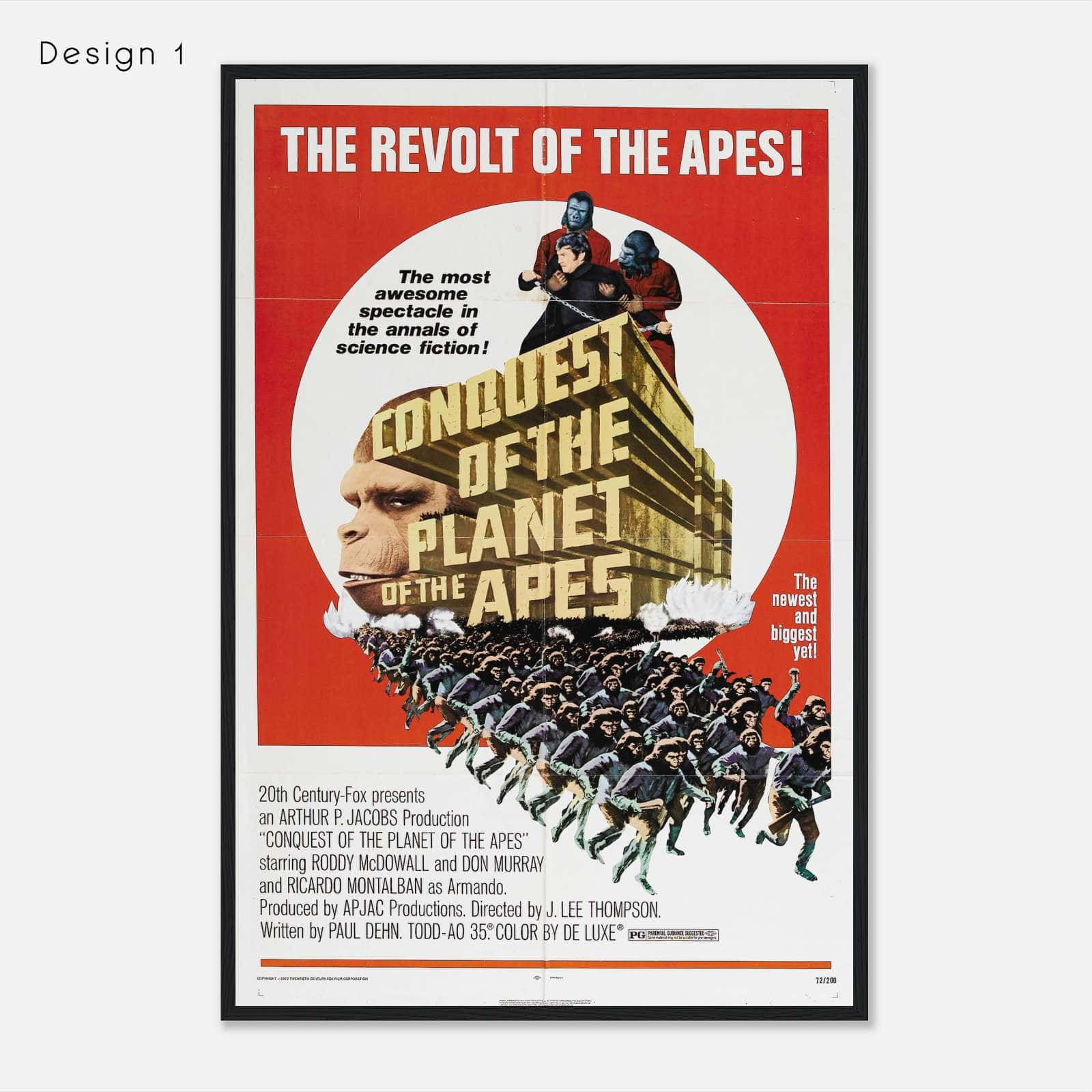 Conquest of the Planet of the Apes (1972) Movie Poster Print - Citiesbox