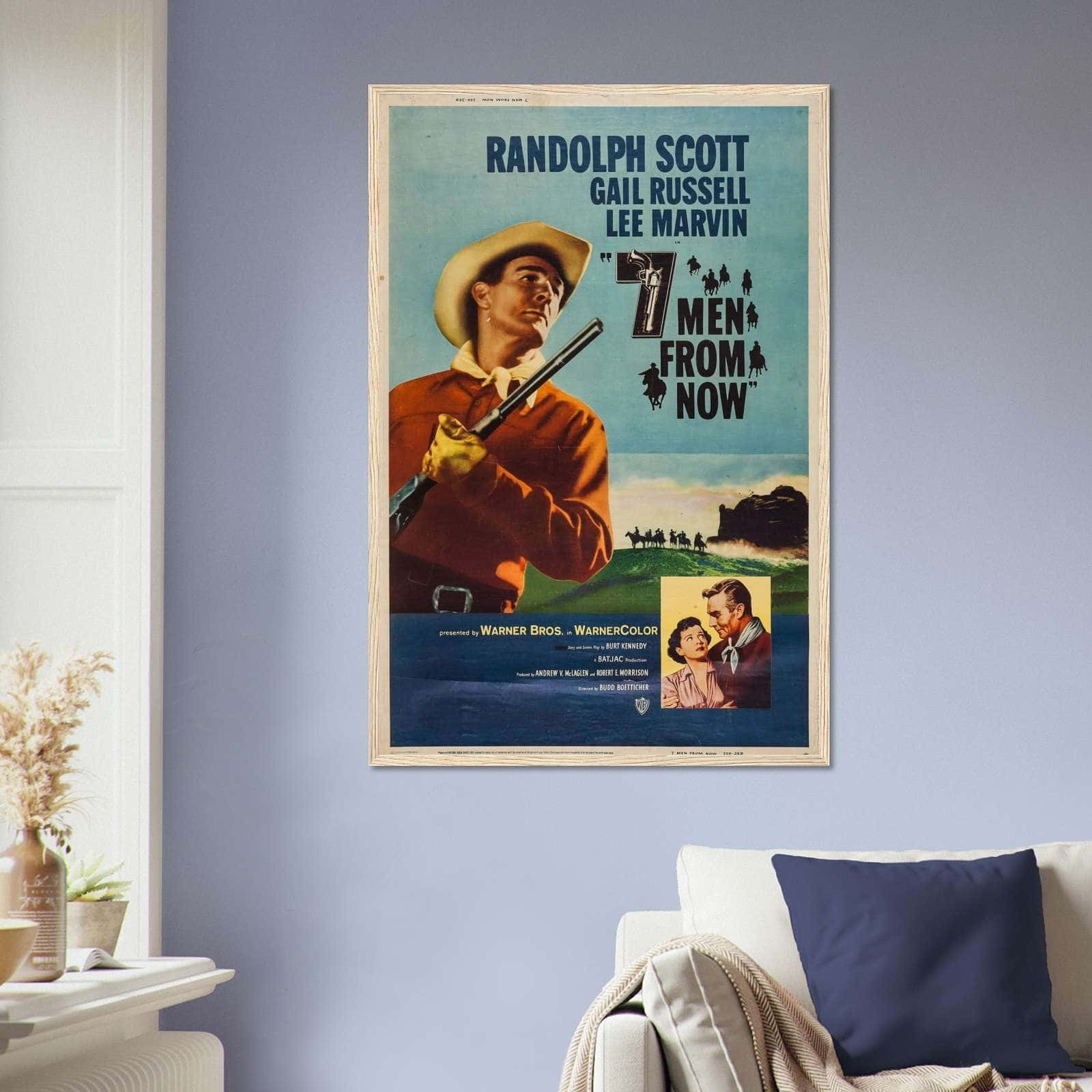 7 Men from Now (1956) Movie Poster Print - Citiesbox
