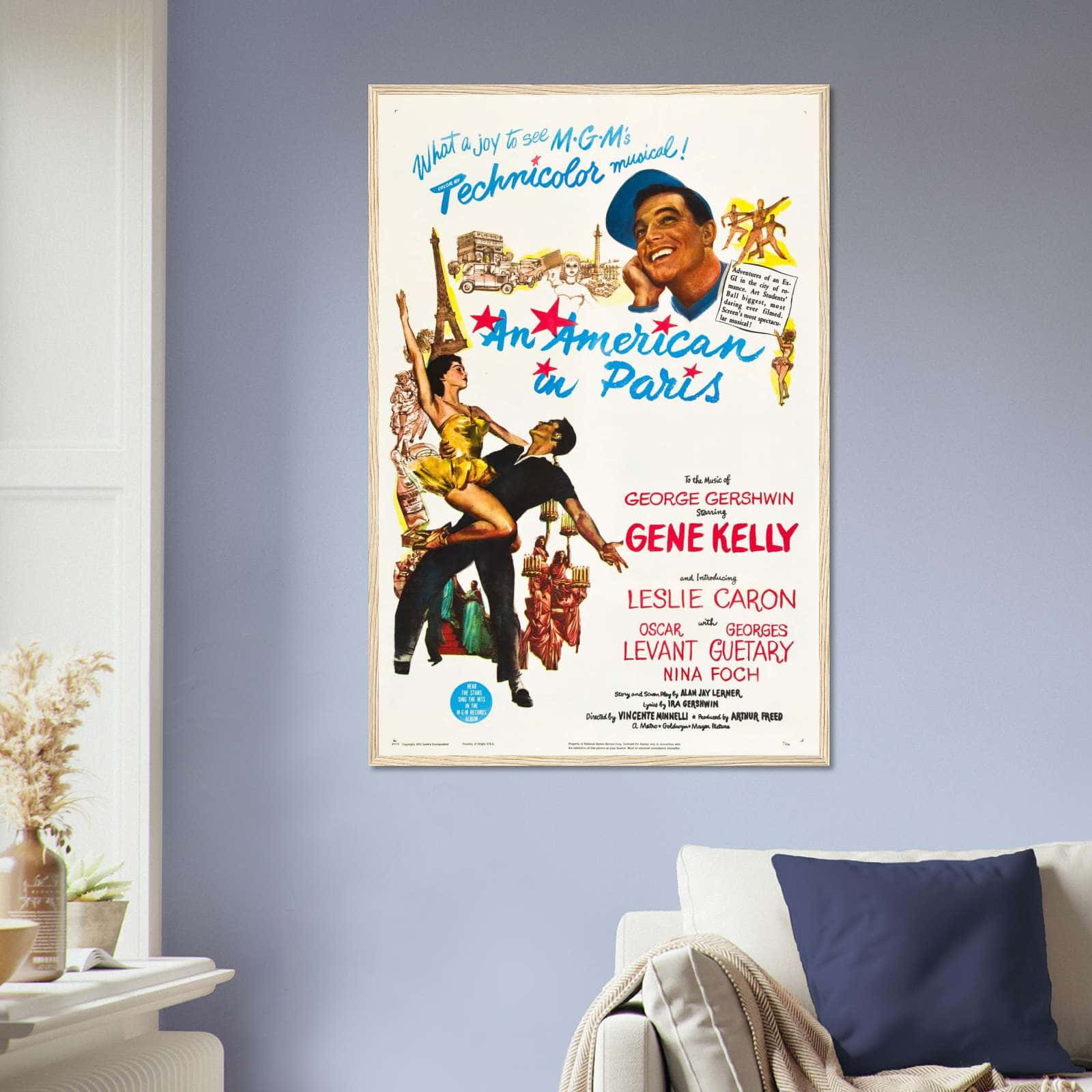 An American in Paris (1951) Movie Poster Print - Citiesbox