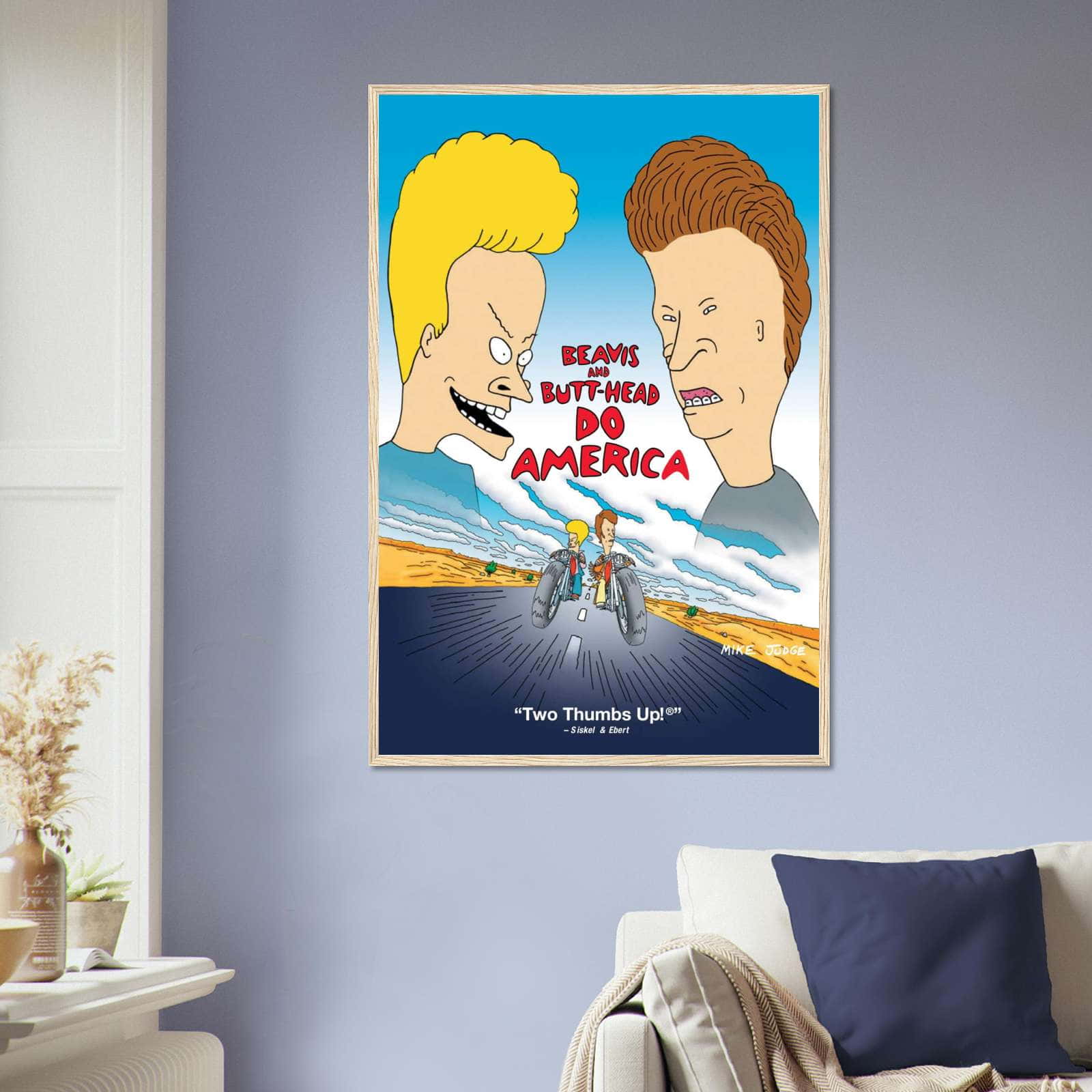Beavis And Butt Head Do America 1996 Movie Poster Print Citiesbox beavis-and-butt-head-do-america-1996-movie-poster-print-citiesbox