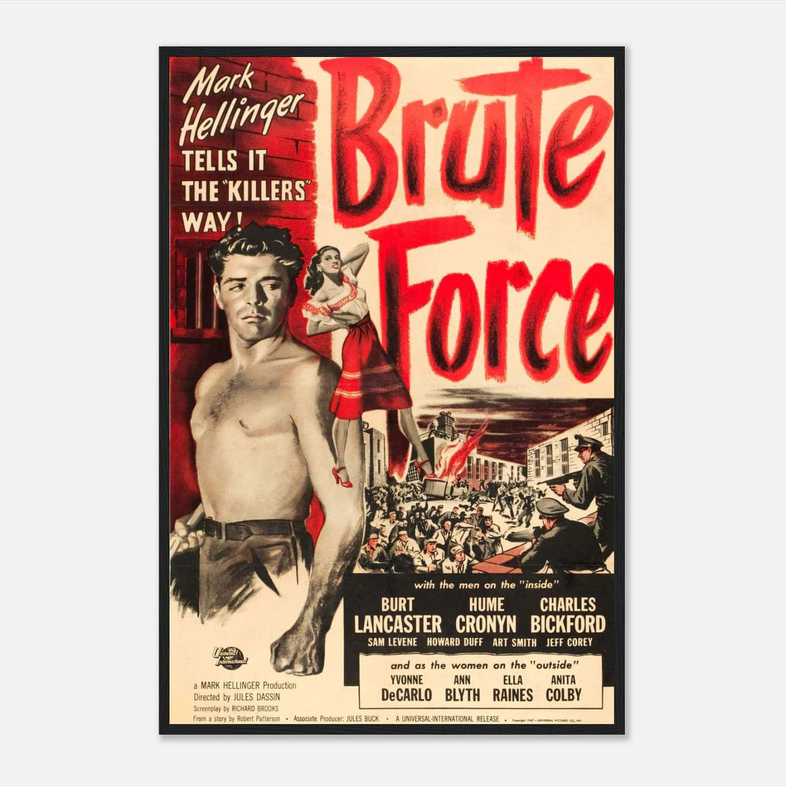 Brute Force (1947) Movie Poster Print - Citiesbox