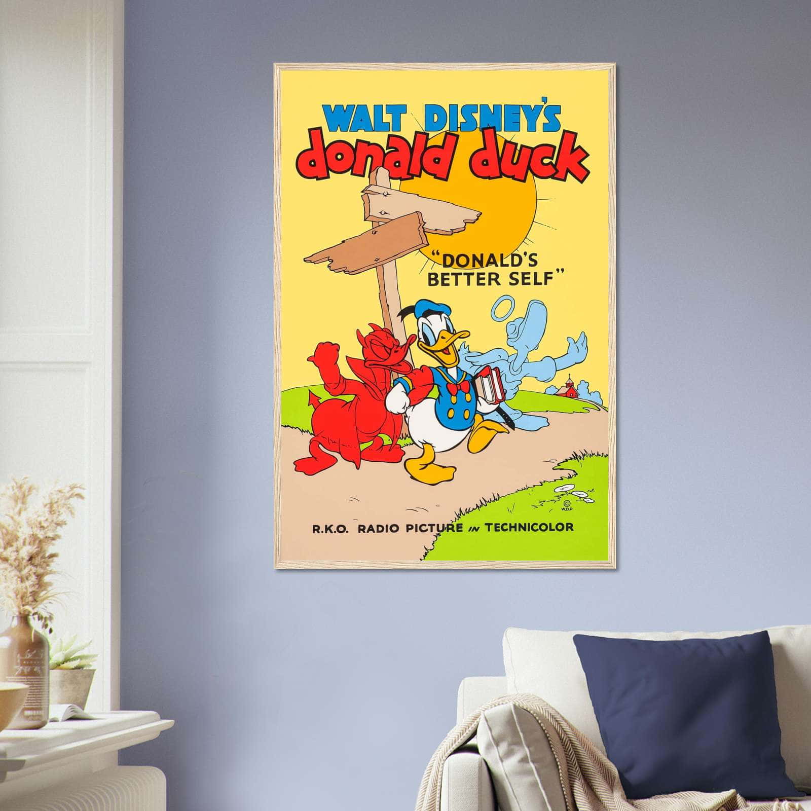 Donald's Better Self (1938) Movie Poster Print - Citiesbox
