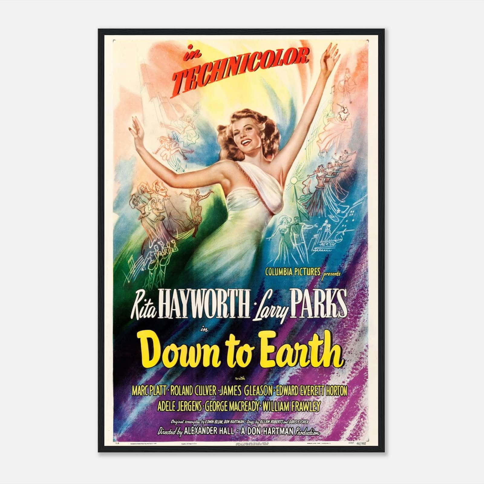 Down to Earth (1947) Movie Poster Print - Citiesbox