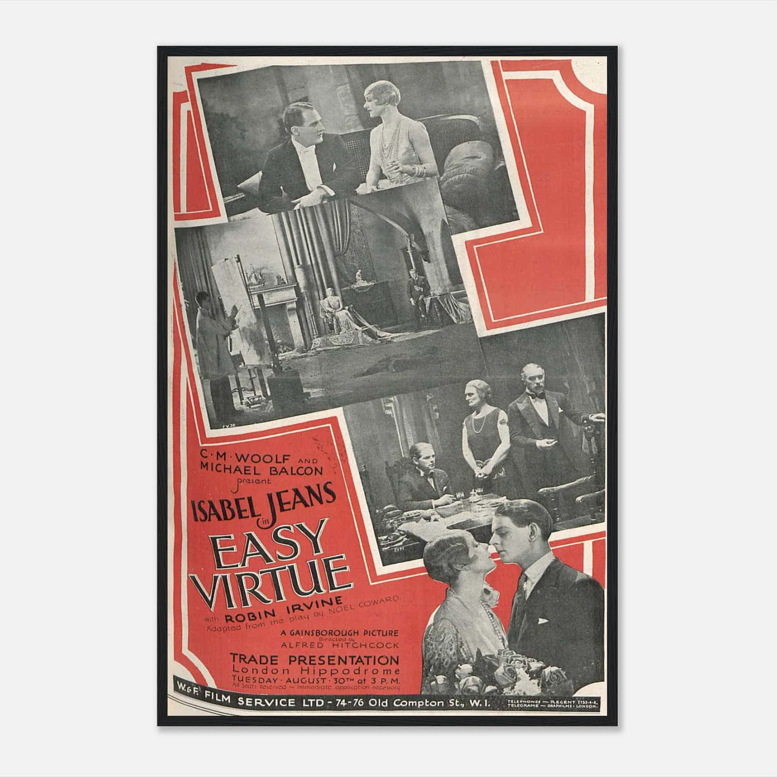 Easy Virtue (1928) Movie Poster Print - Citiesbox