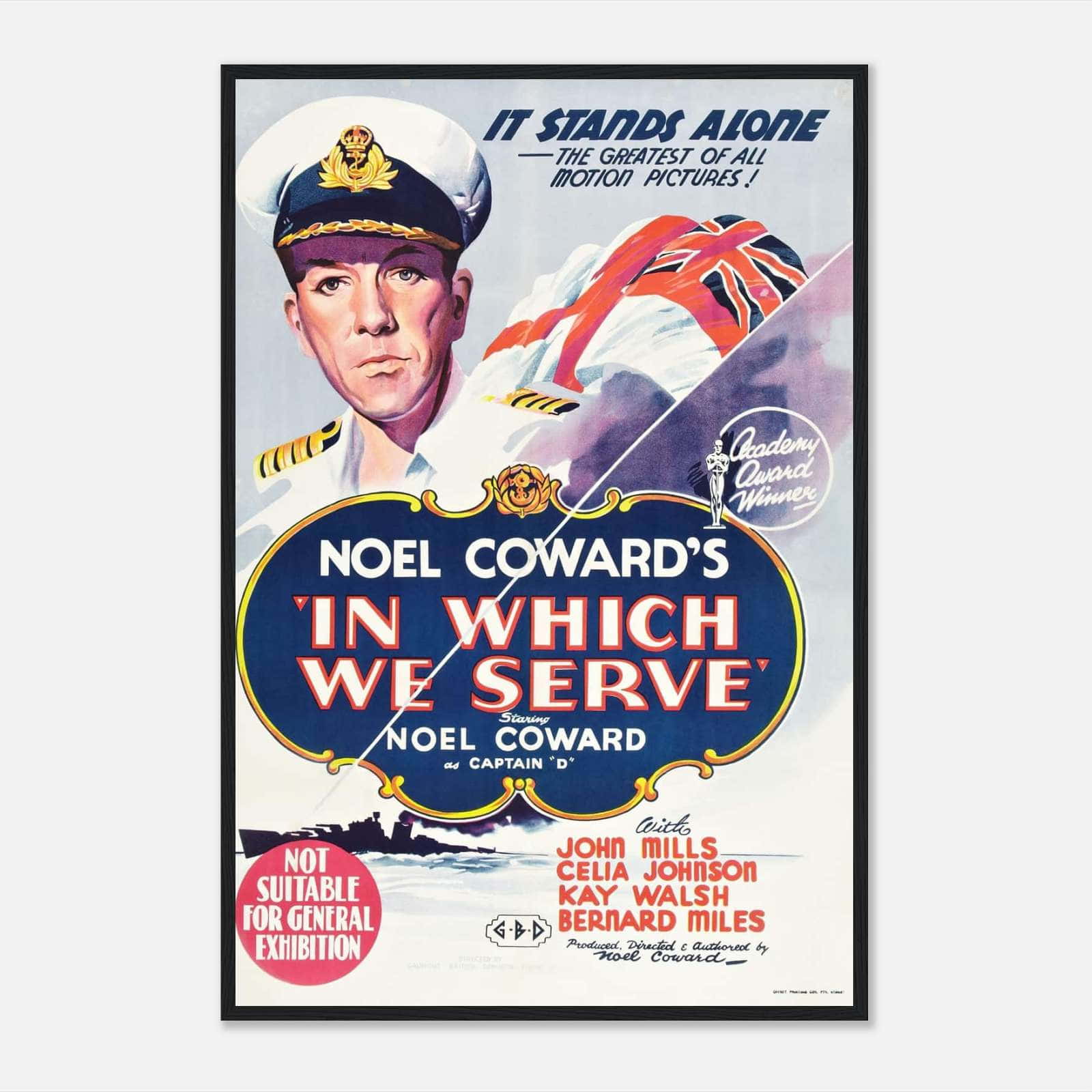 In Which We Serve (1942) Movie Poster Print - Citiesbox