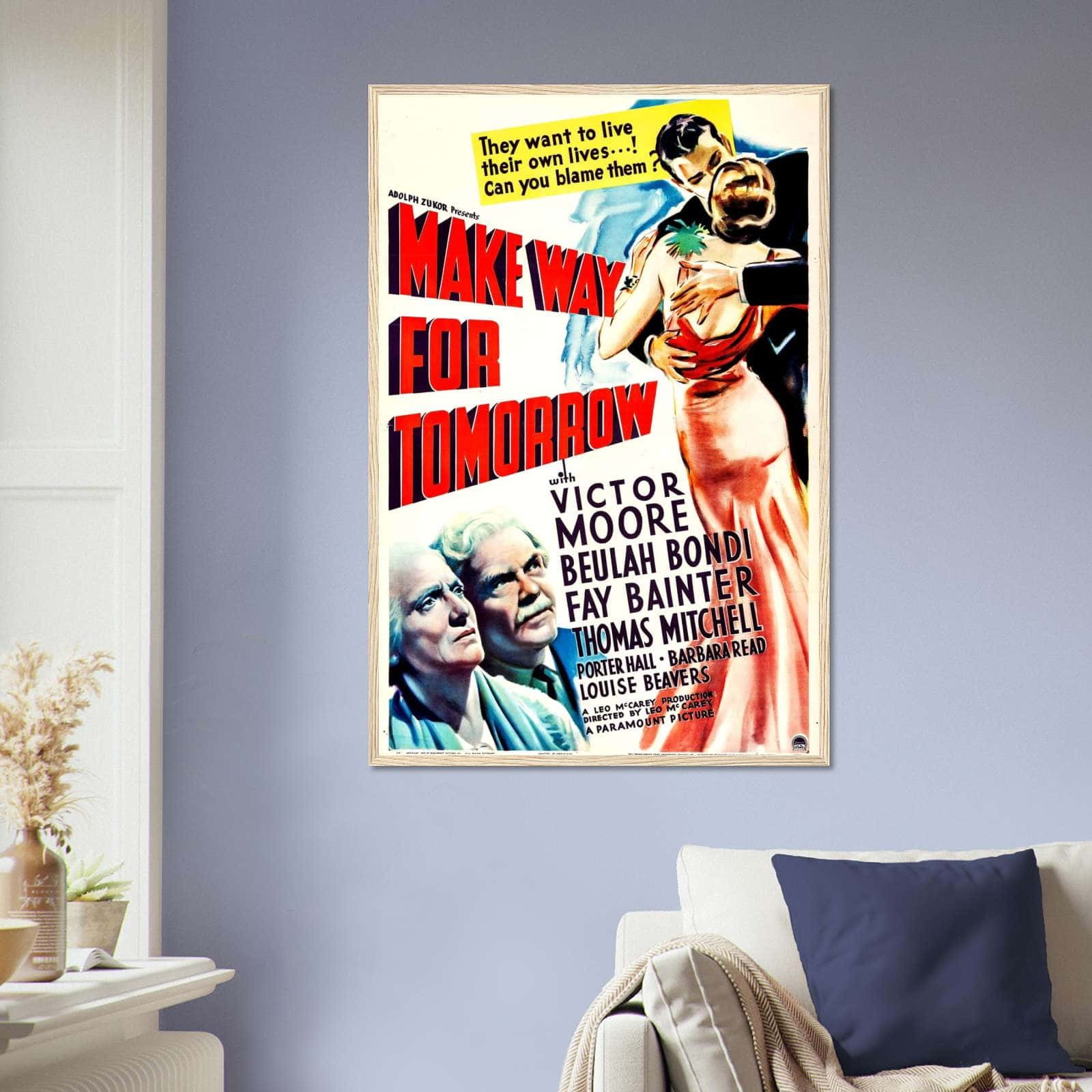 Make Way for Tomorrow (1937) Movie Poster Print - Citiesbox