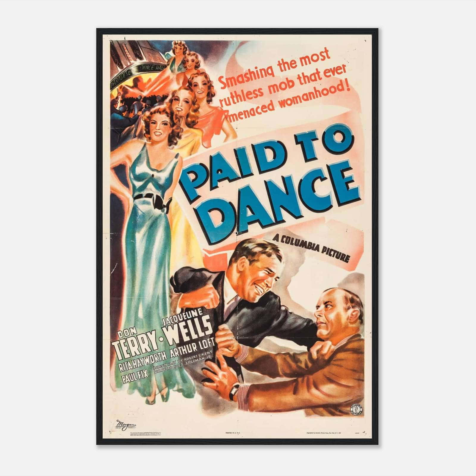 Paid to Dance (1937) Movie Poster Print - Citiesbox