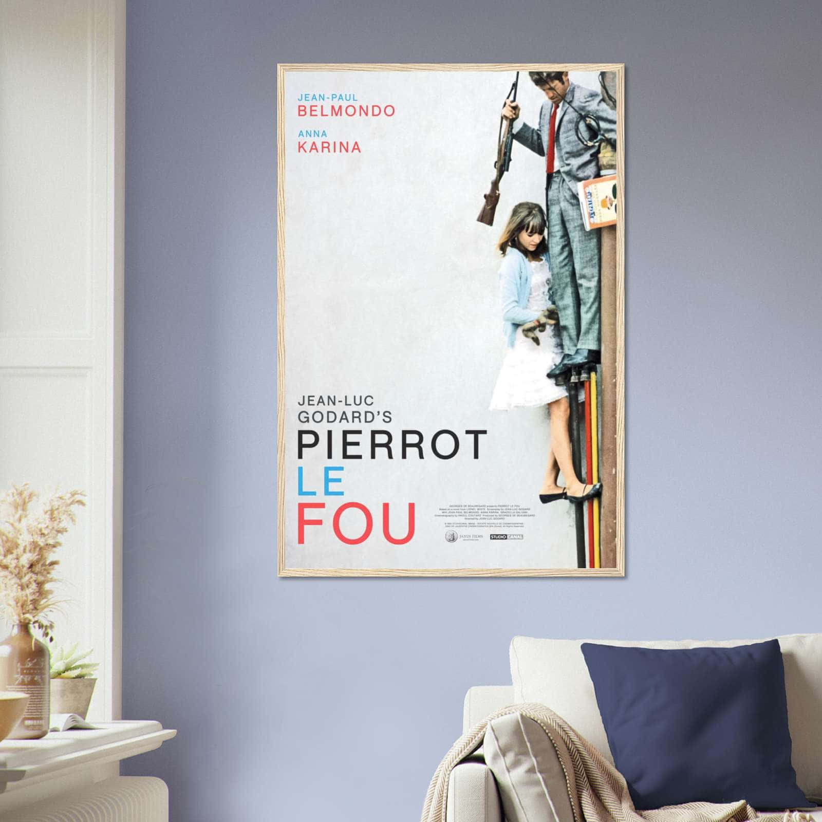 Pierrot le Fou (1965) Movie Poster Print - Citiesbox