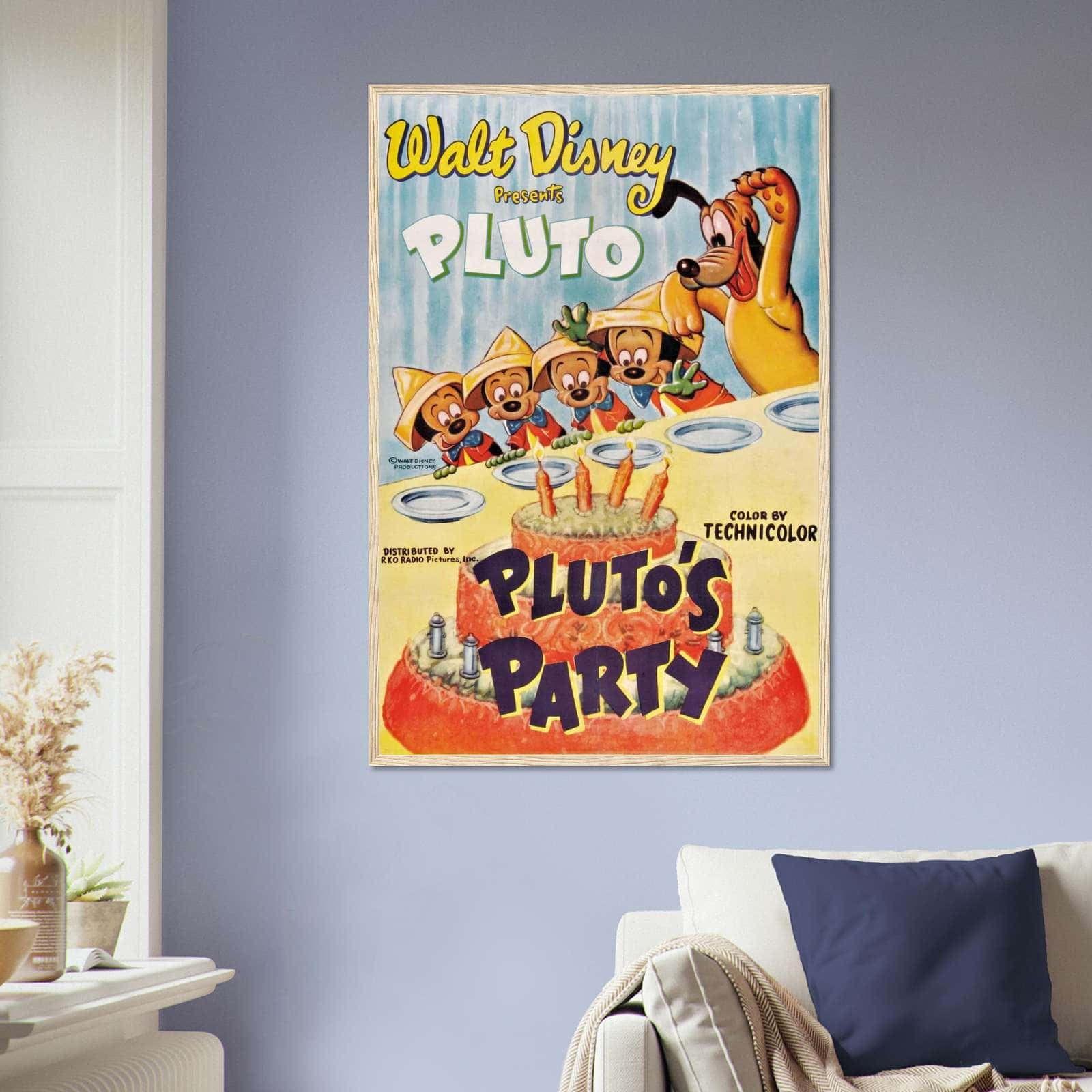 Pluto's Party (1952) Movie Poster Print - Citiesbox