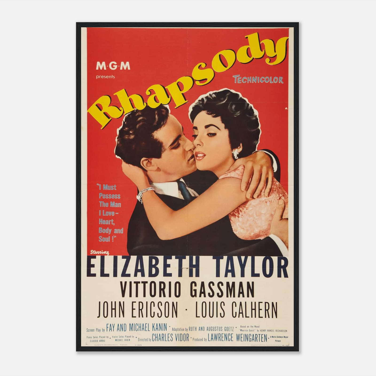 Rhapsody (1954) Movie Poster Print - Citiesbox