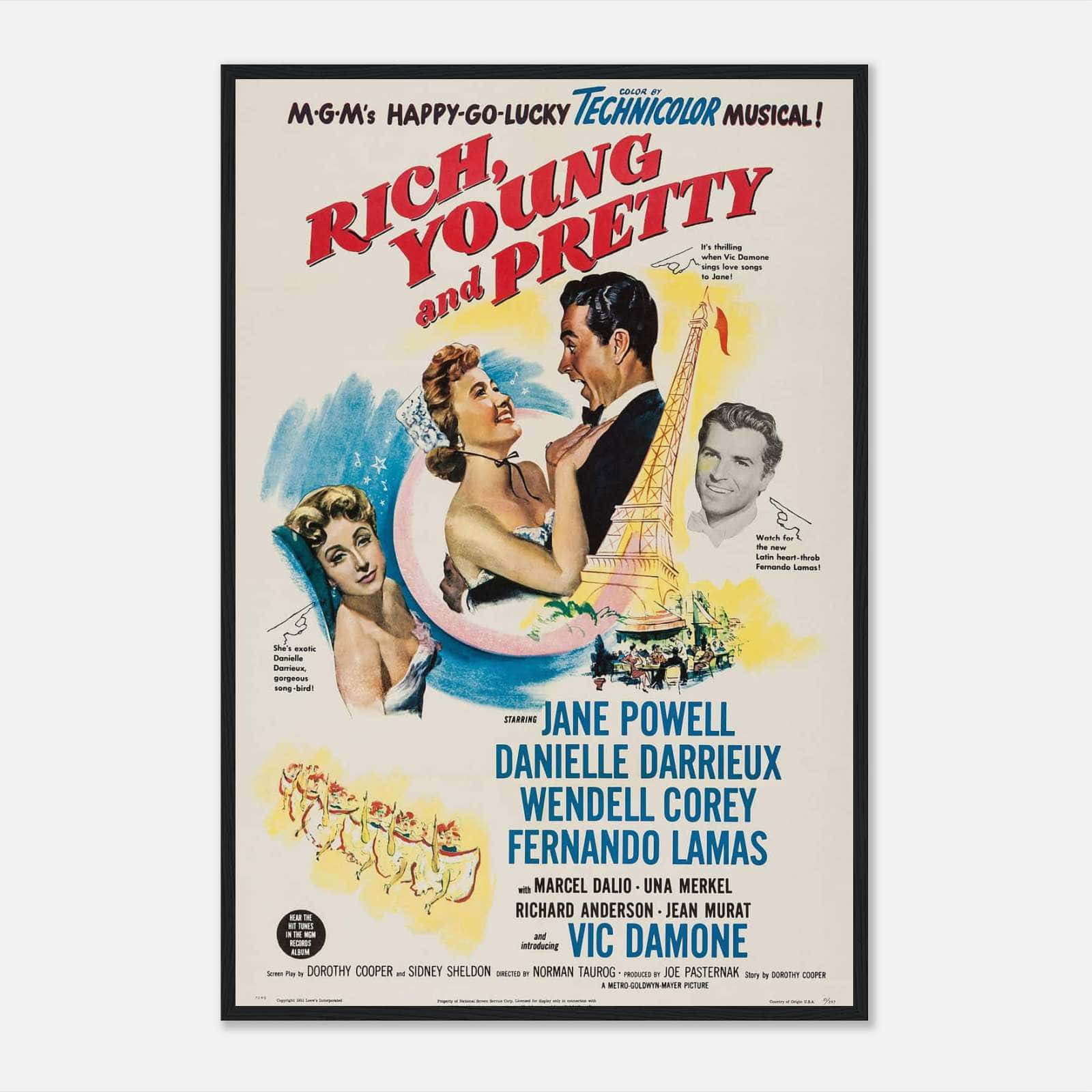 Rich, Young and Pretty (1951) Movie Poster Print - Citiesbox