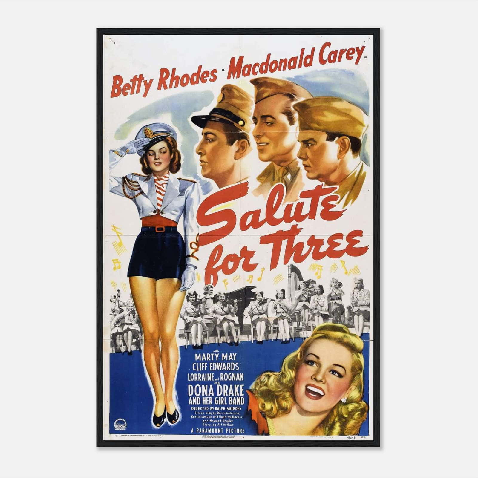Salute for Three (1943) Movie Poster Print - Citiesbox