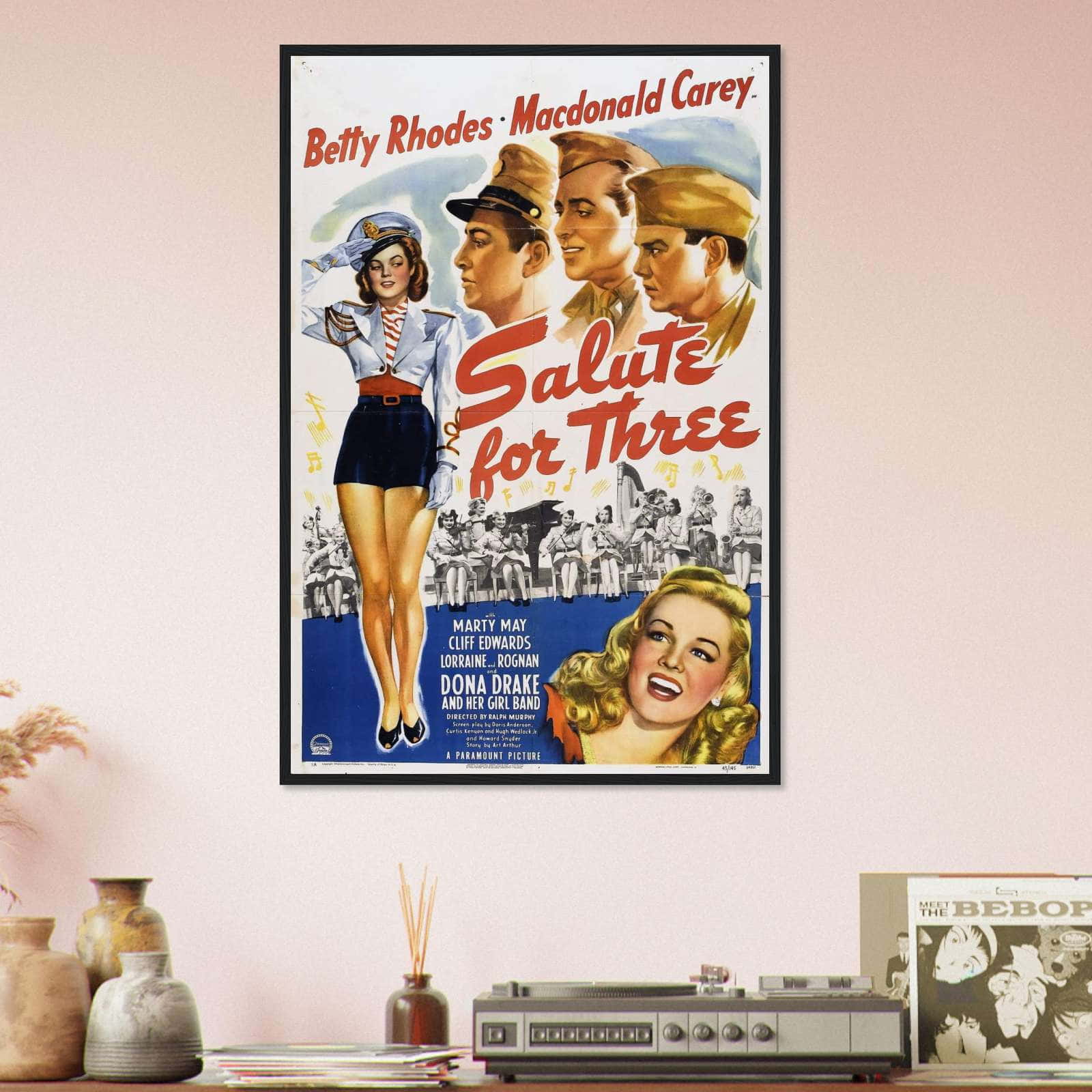 Salute for Three (1943) Movie Poster Print - Citiesbox