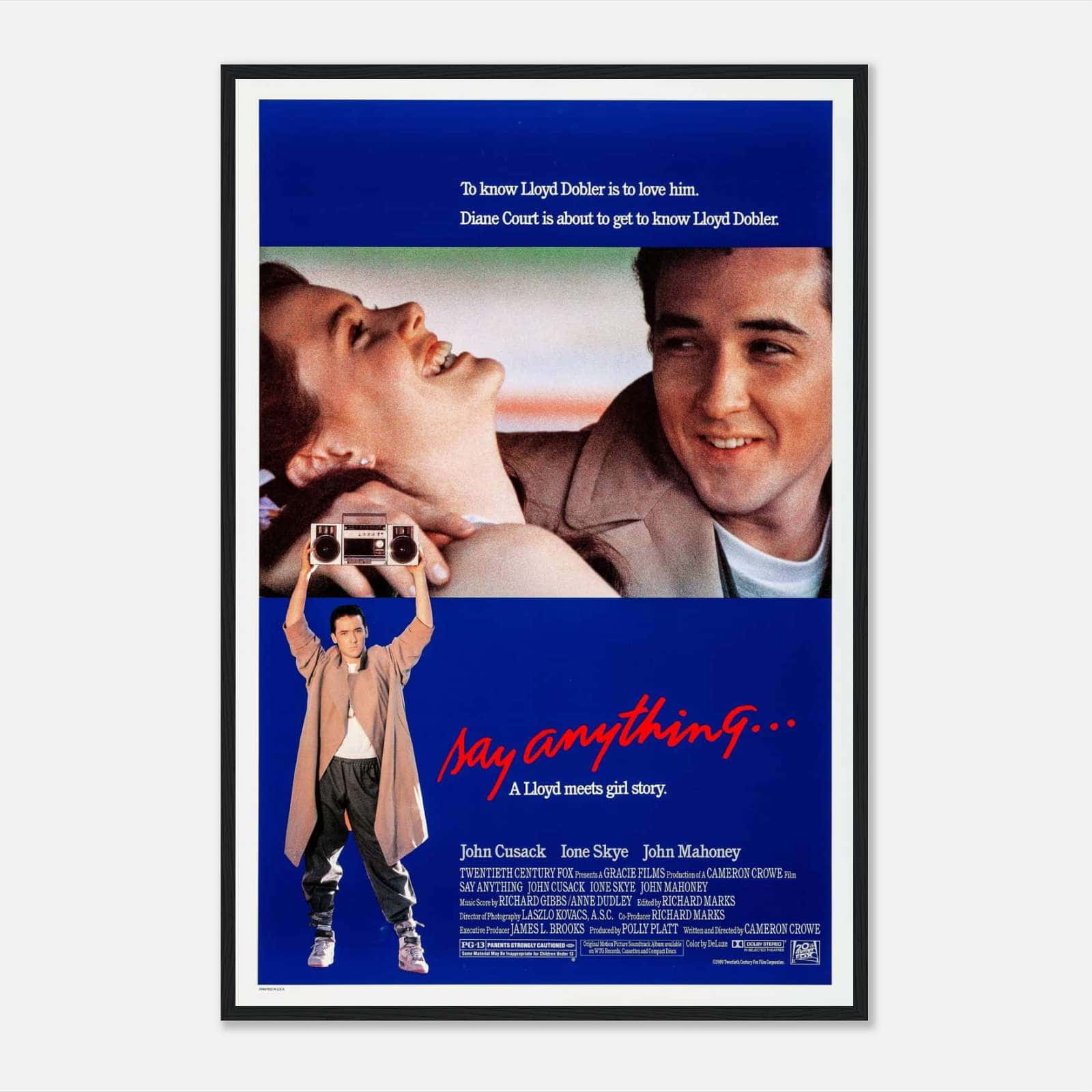 Say Anything... (1989) Movie Poster Print - Citiesbox