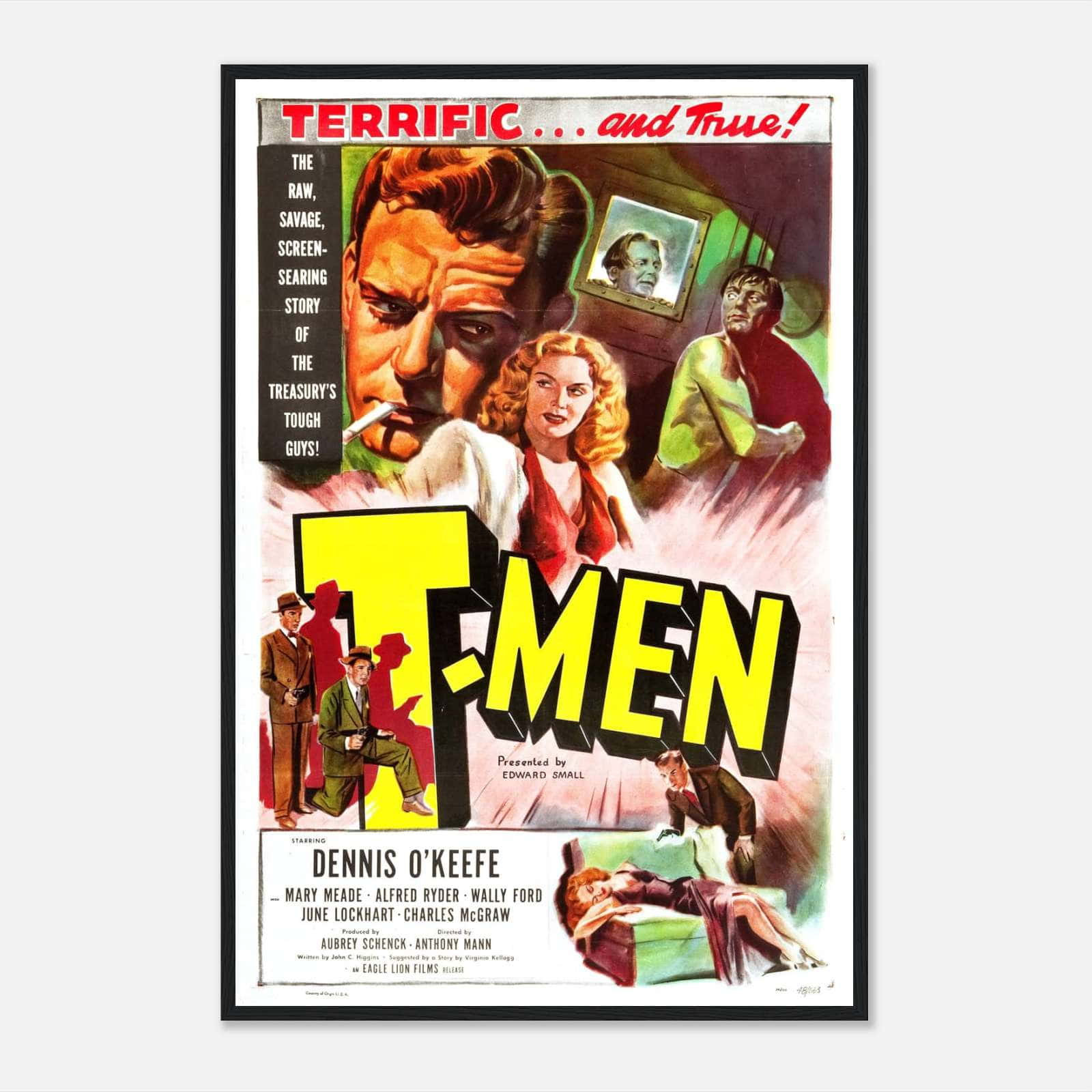 T-Men (1947) Movie Poster Print - Citiesbox
