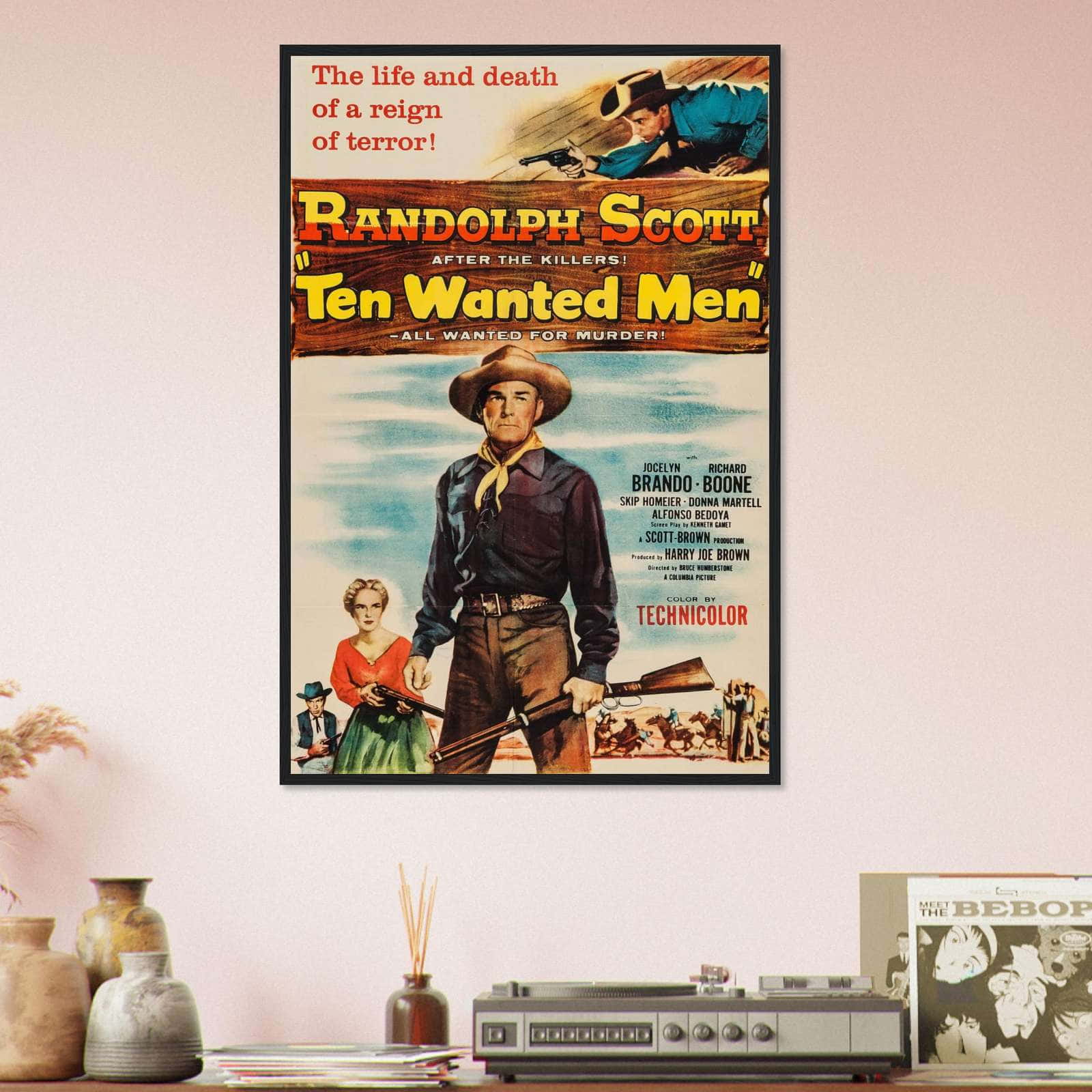 Ten Wanted Men (1955) Movie Poster Print - Citiesbox