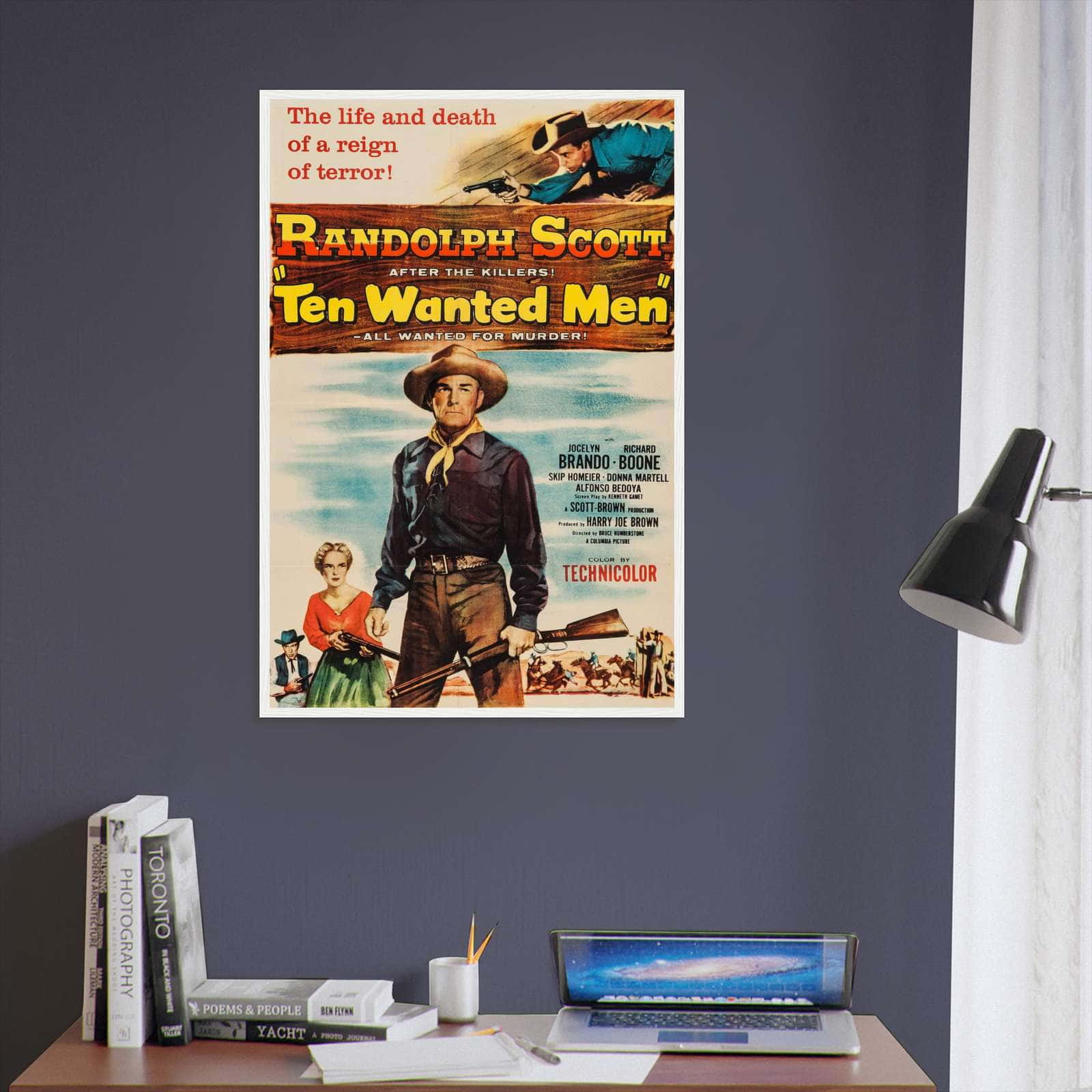 Ten Wanted Men (1955) Movie Poster Print - Citiesbox