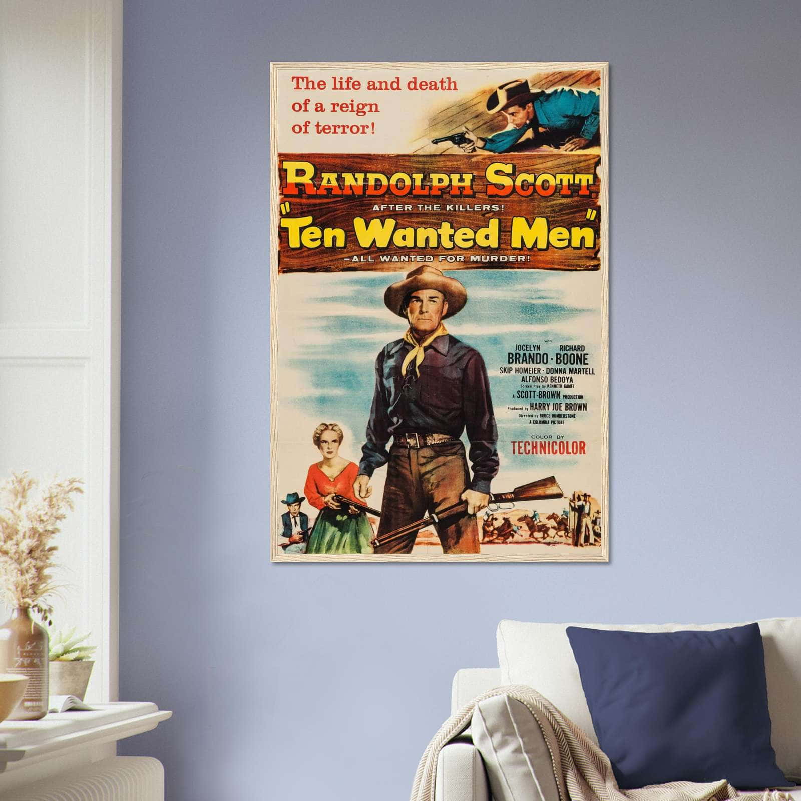 Ten Wanted Men (1955) Movie Poster Print - Citiesbox