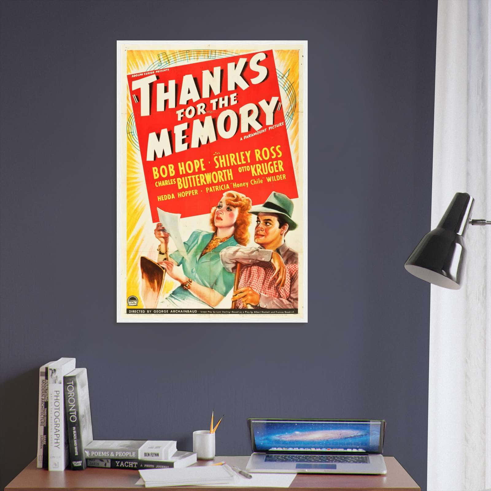 Thanks for the Memory (1938) Movie Poster Print - Citiesbox