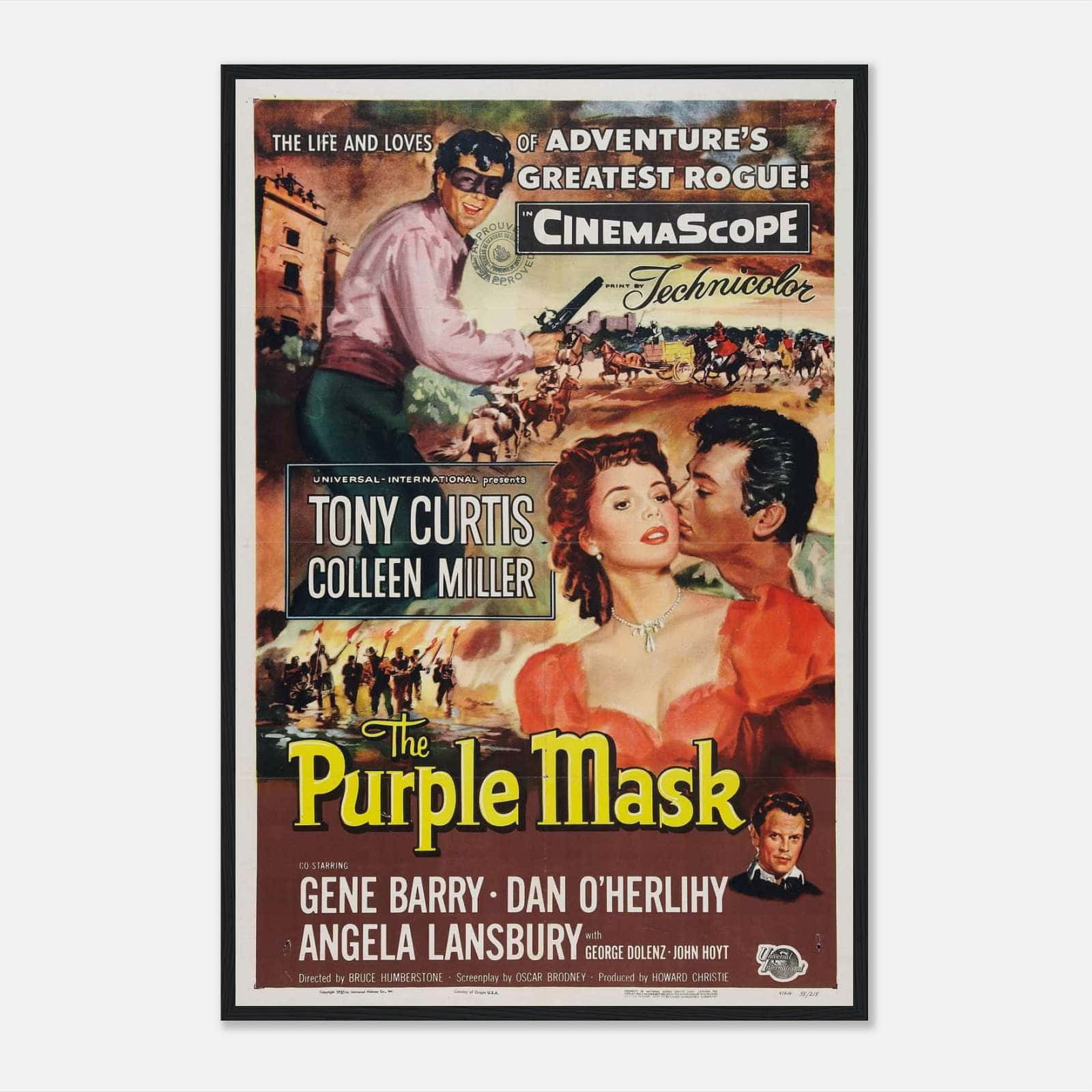 The Purple Mask (1955) Movie Poster Print - Citiesbox