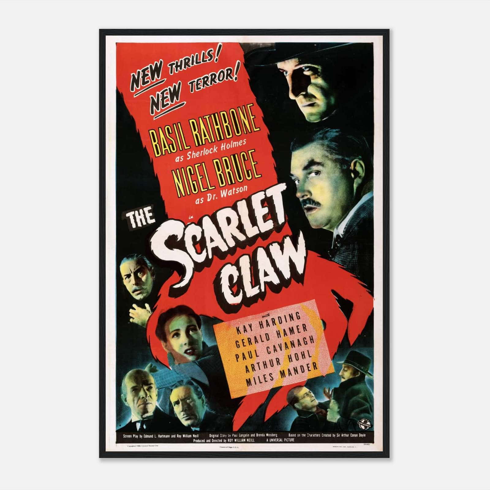 The Scarlet Claw (1944) Movie Poster Print - Citiesbox