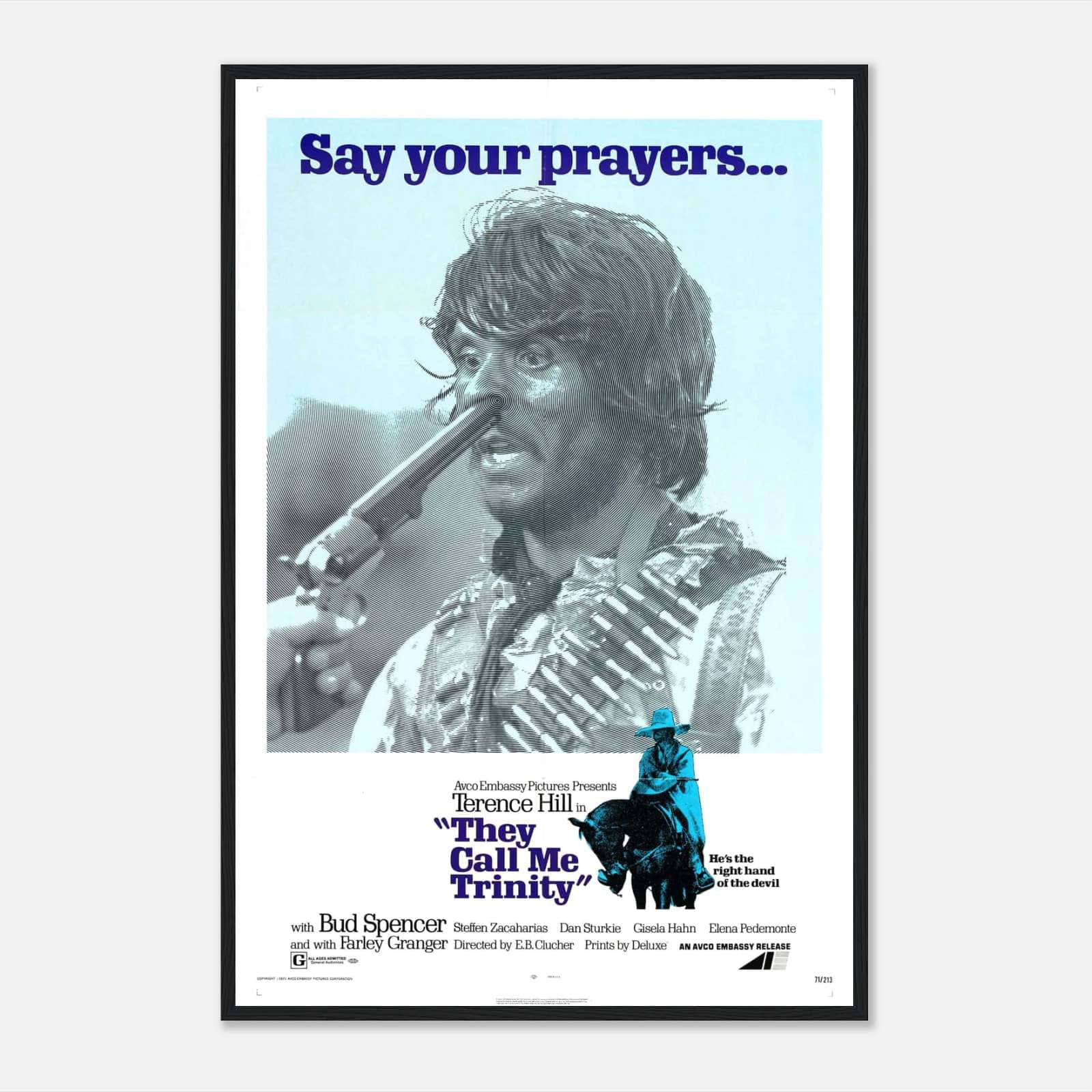 They Call Me Trinity (1970) Movie Poster Print - Citiesbox