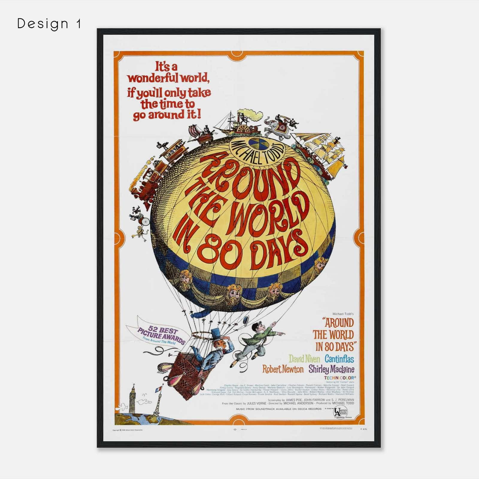 Around the World in Eighty Days (1956) Movie Poster Print - Citiesbox