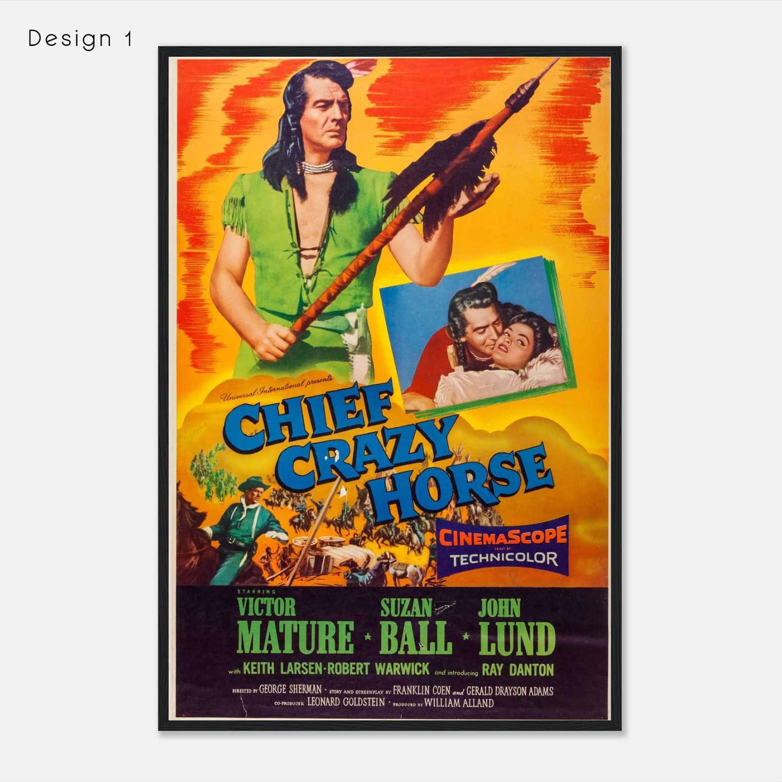Chief Crazy Horse (1955) Movie Poster Print - Citiesbox