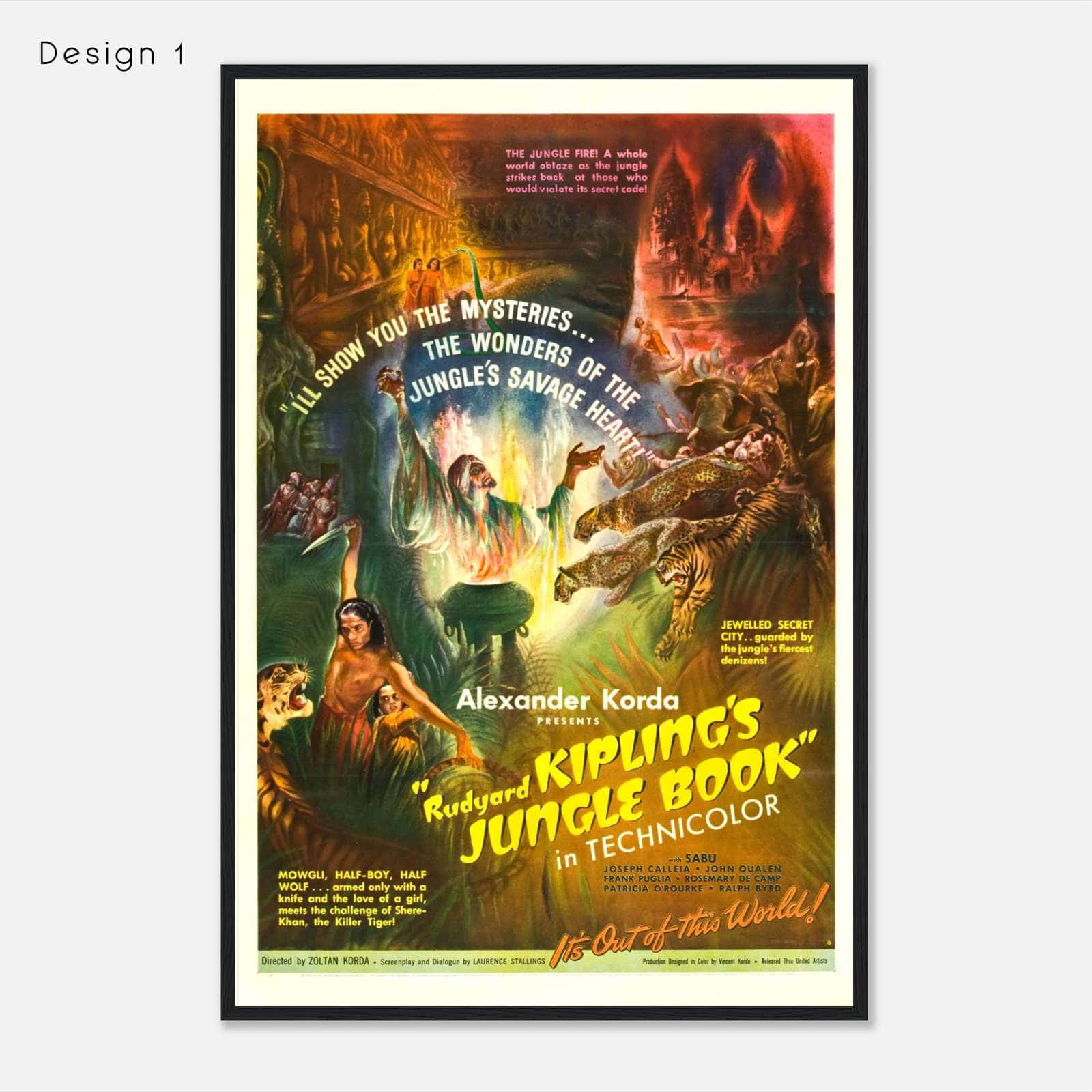 Jungle Book (1942) Movie Poster Print - Citiesbox