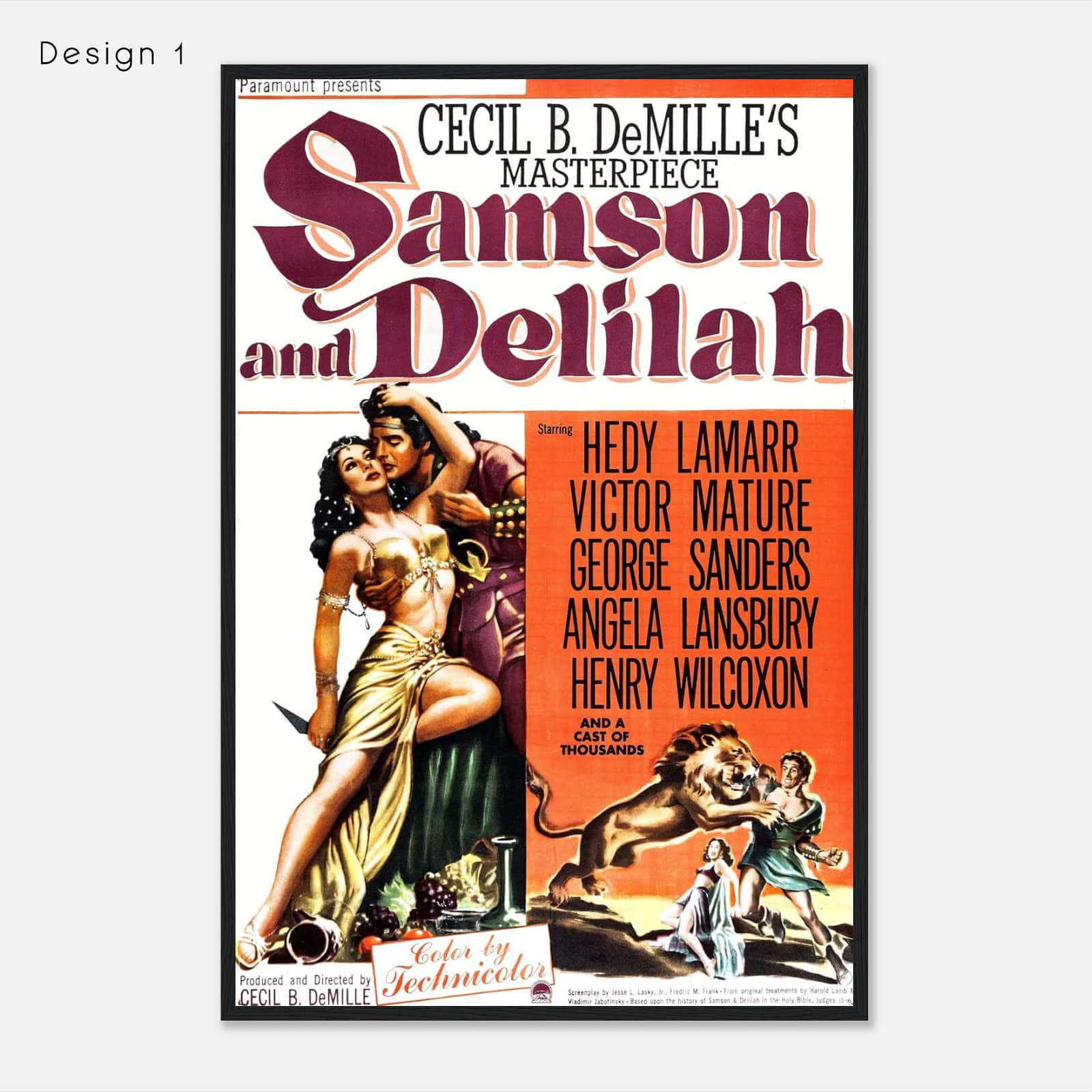 Samson and Delilah (1949) Movie Poster Print - Citiesbox