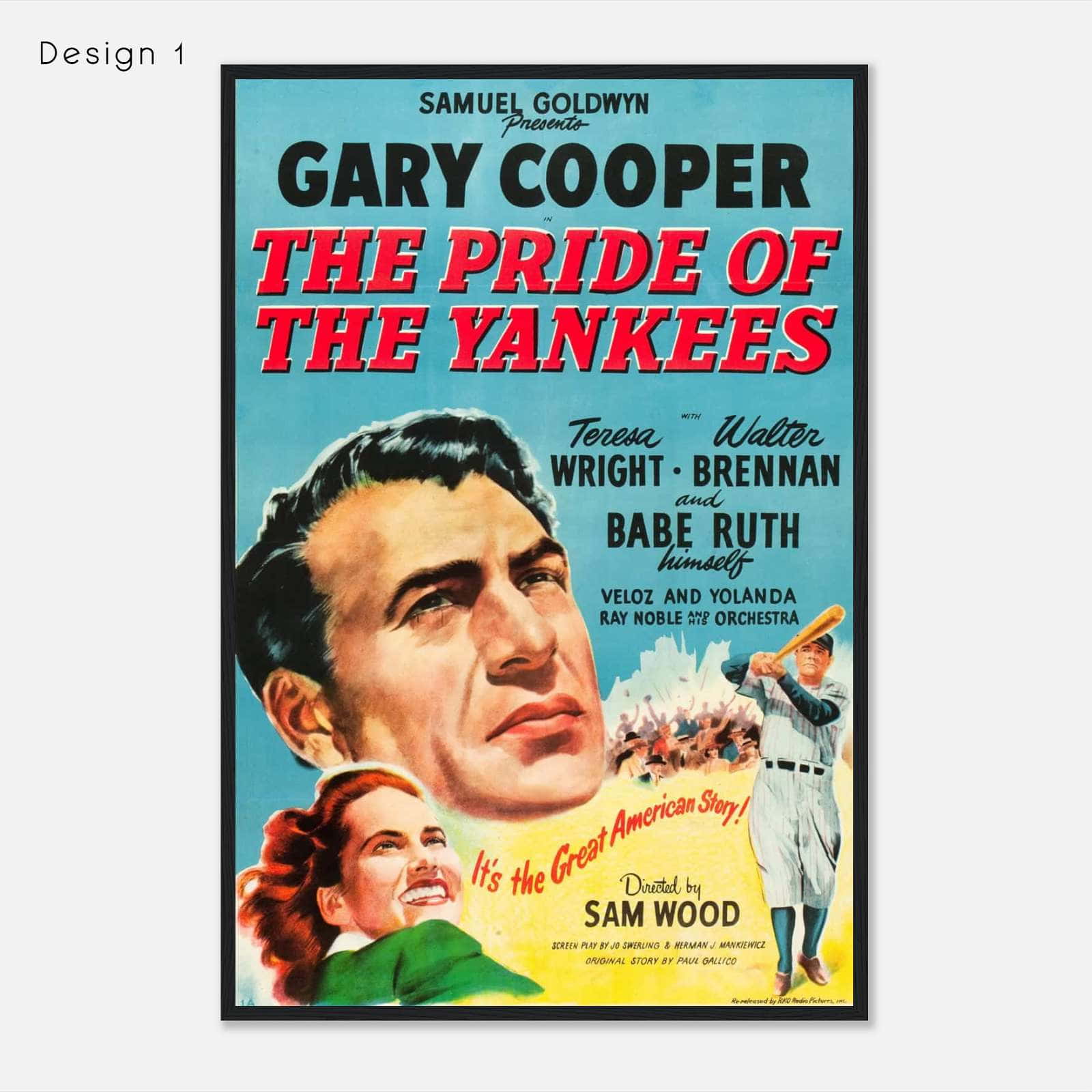 The Pride of the Yankees (1942) Movie Poster Print - Citiesbox