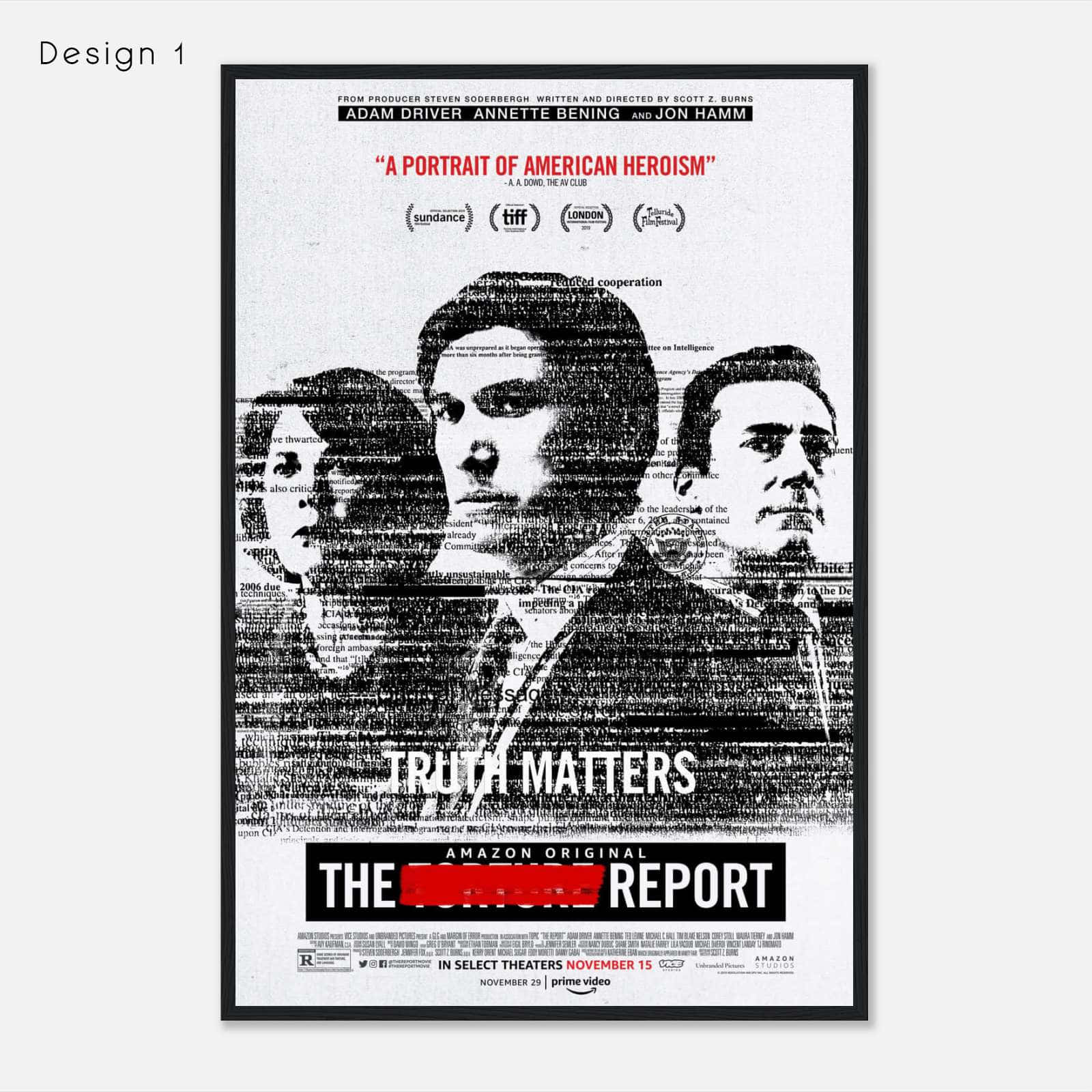 The Report (2019) Movie Poster Print - Citiesbox