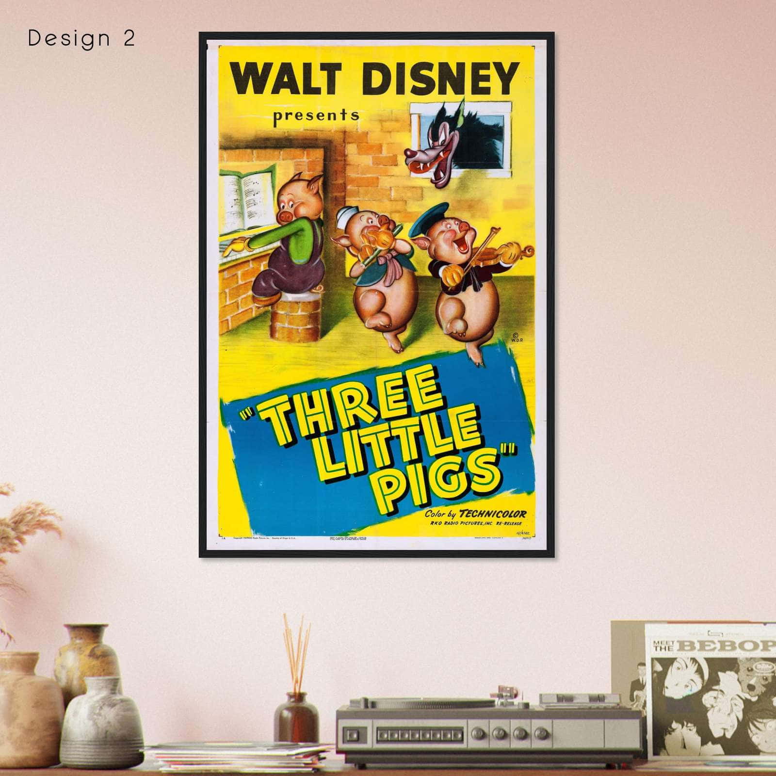 Three Little Pigs (1933) Movie Poster Print - Citiesbox