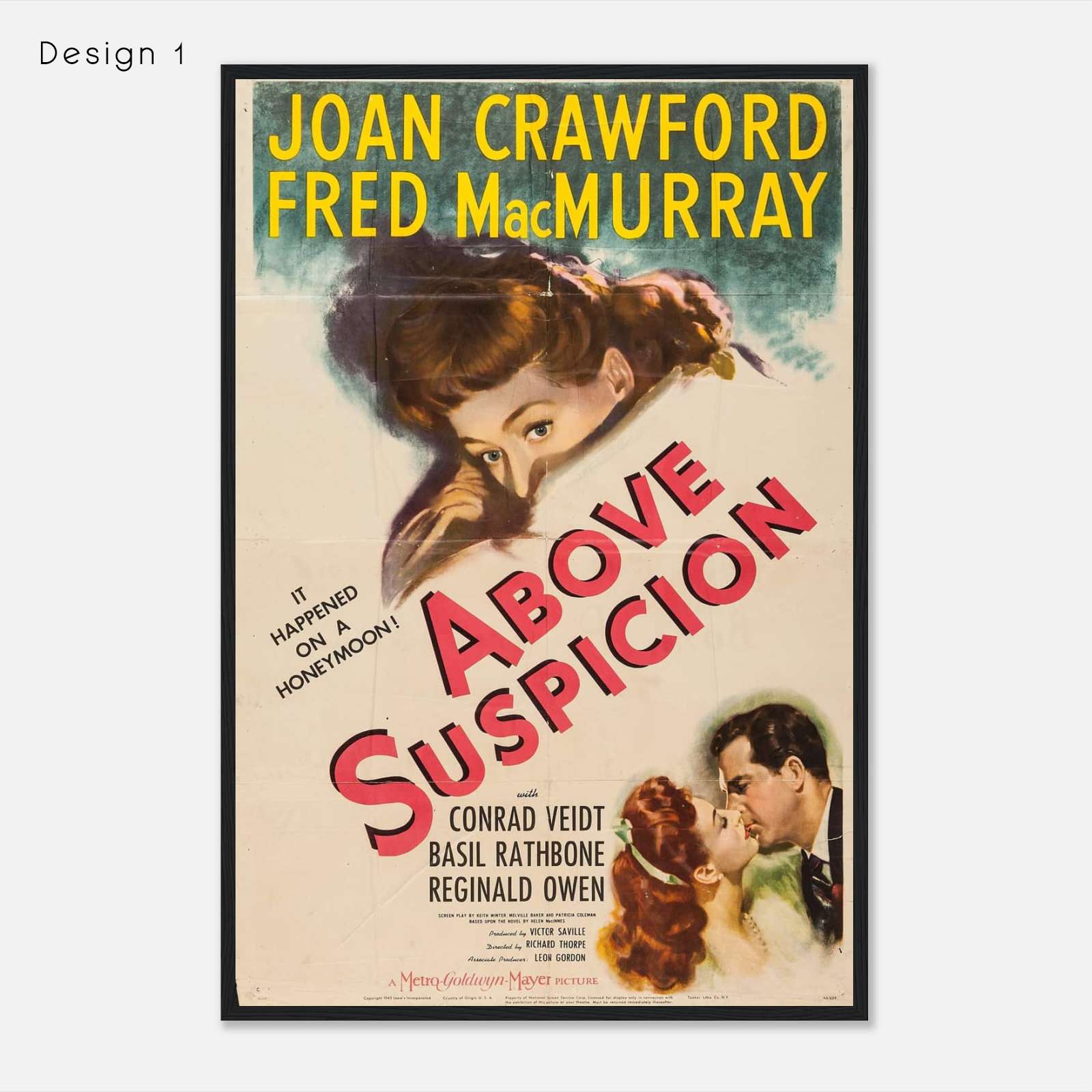 Above Suspicion (1943) Movie Poster Print - Citiesbox