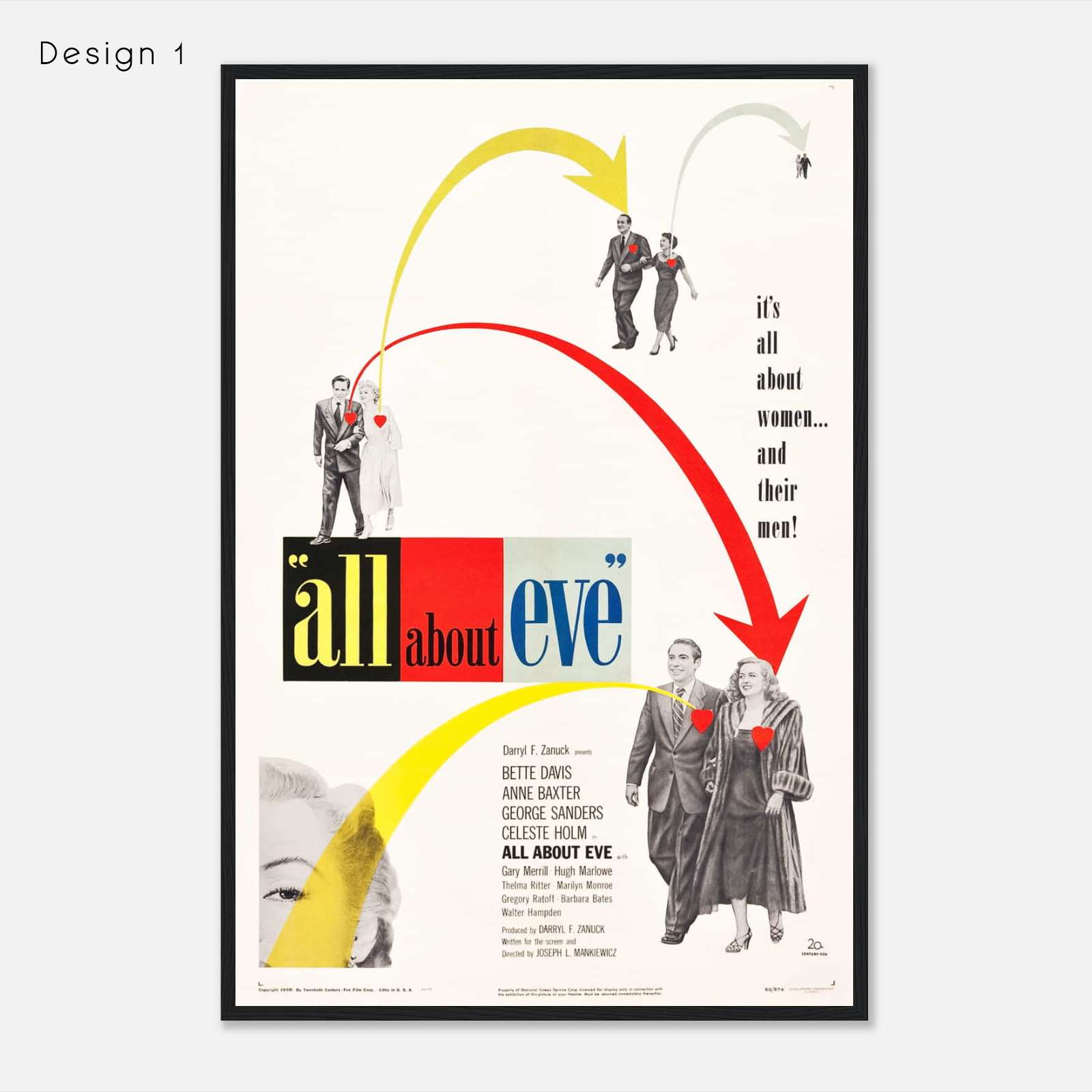 All About Eve (1950) Movie Poster Print - Citiesbox