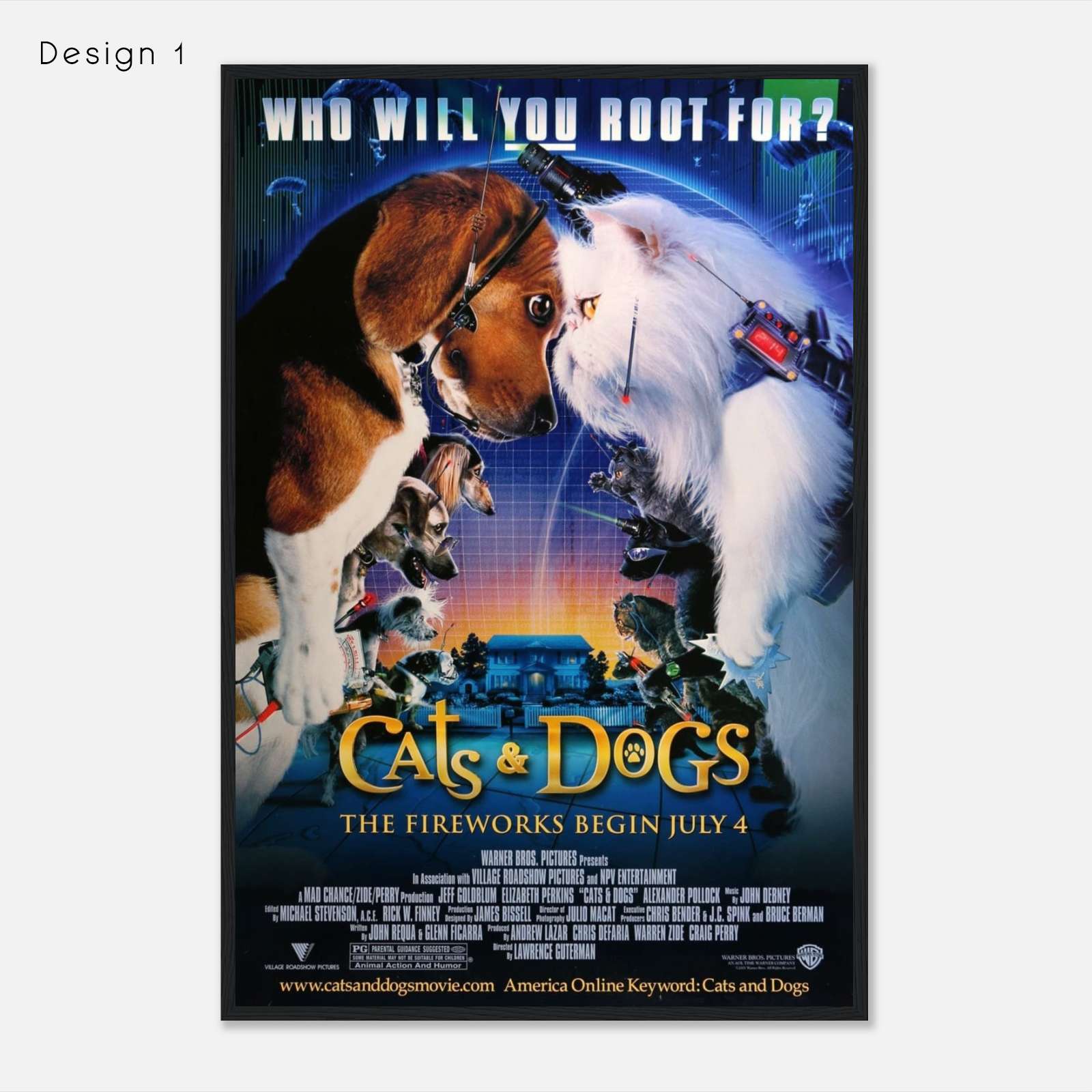 Cats & Dogs (2001) Movie Poster Print - Citiesbox