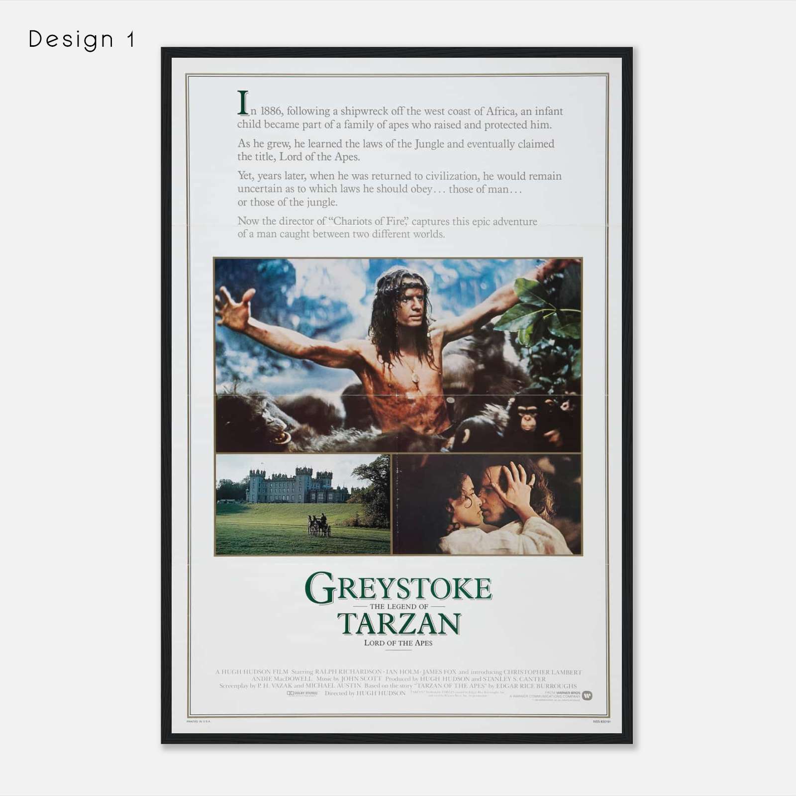 Greystoke: The Legend of Tarzan, Lord of the Apes (1984) Movie Poster ...