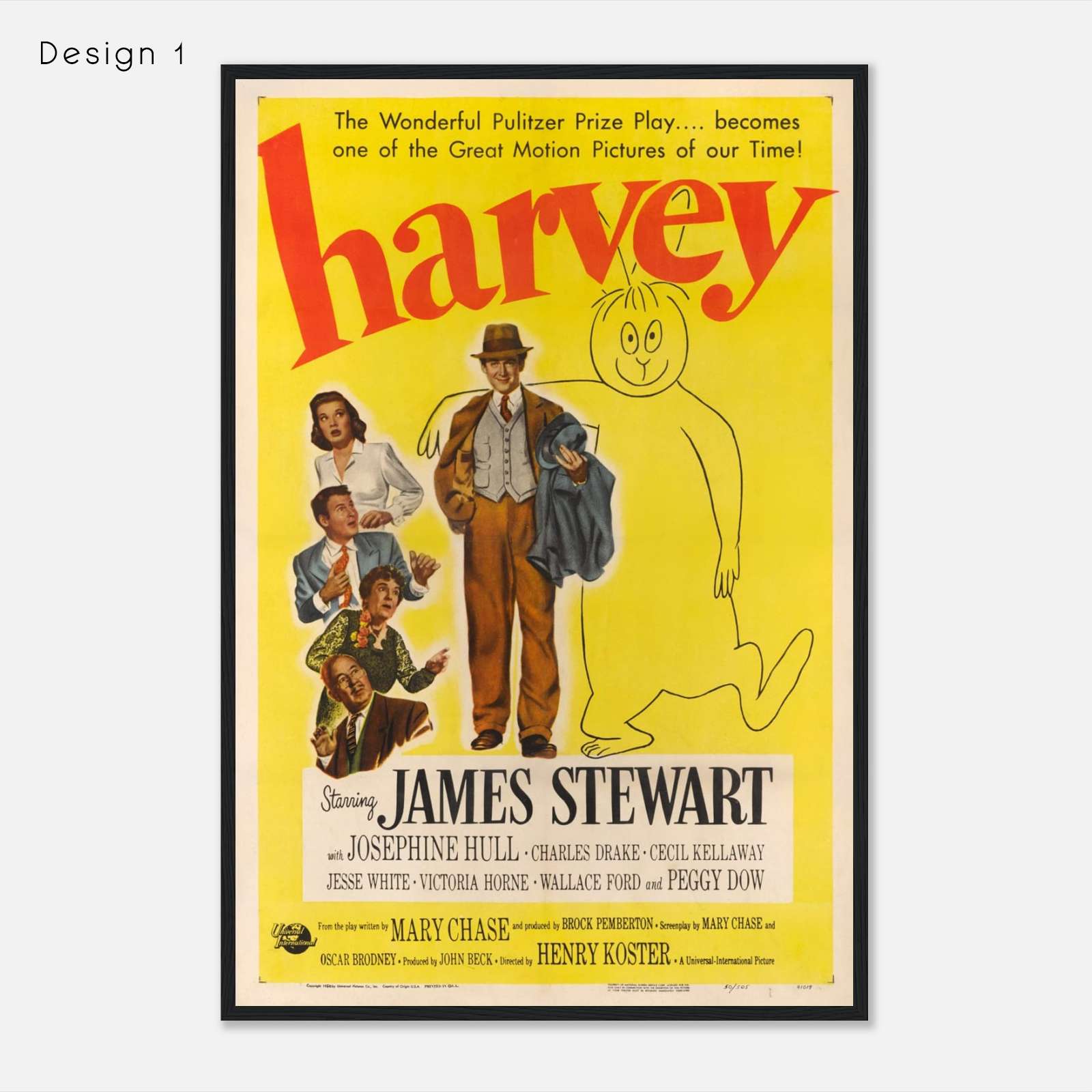 Harvey (1950) Movie Poster Print - Citiesbox