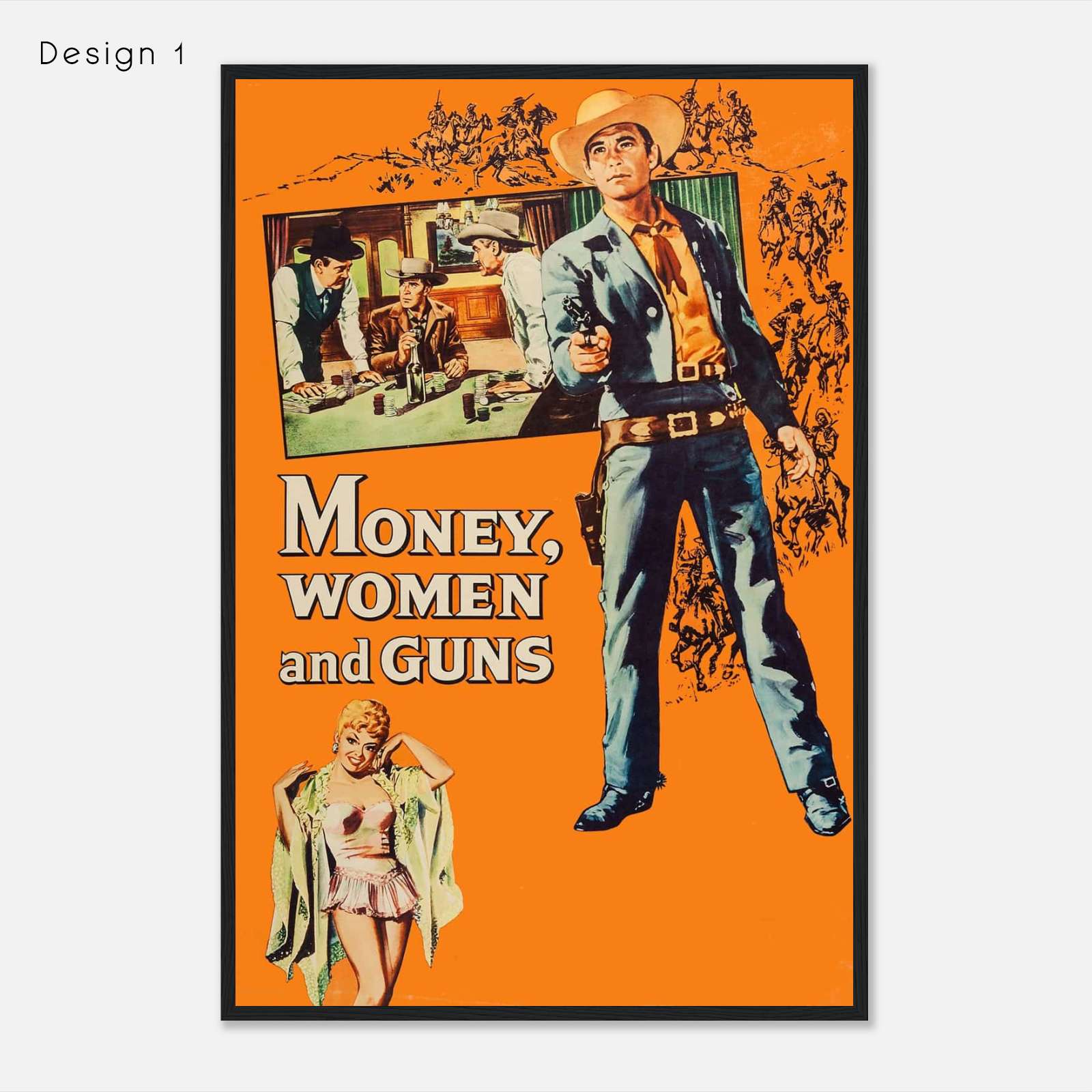 Money, Women and Guns (1958) Movie Poster Print - Citiesbox