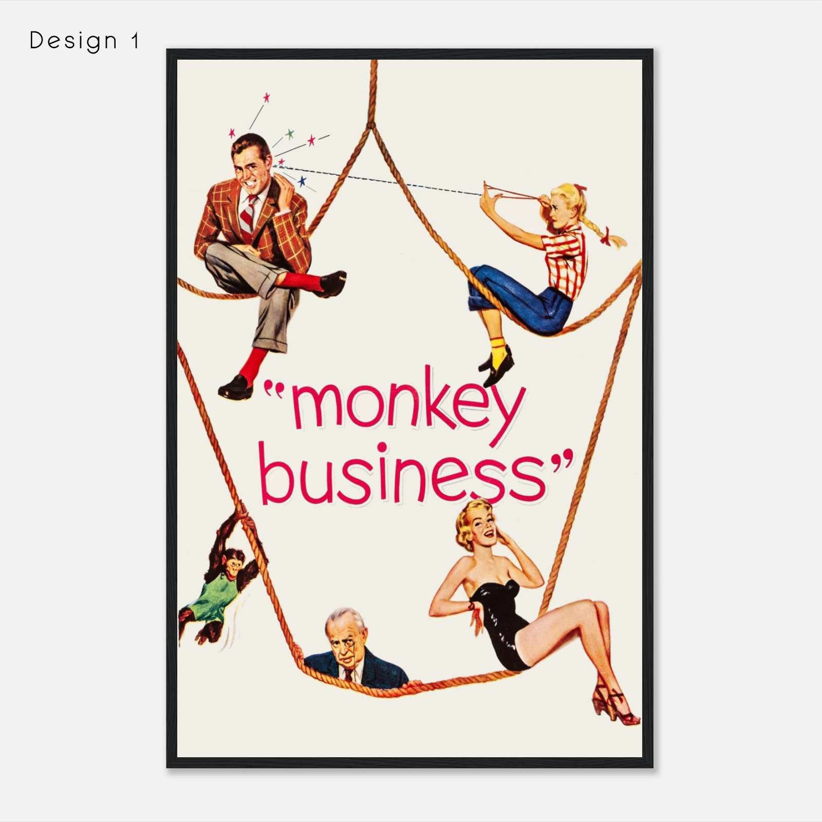 Monkey Business (1952) Movie Poster Print - Citiesbox