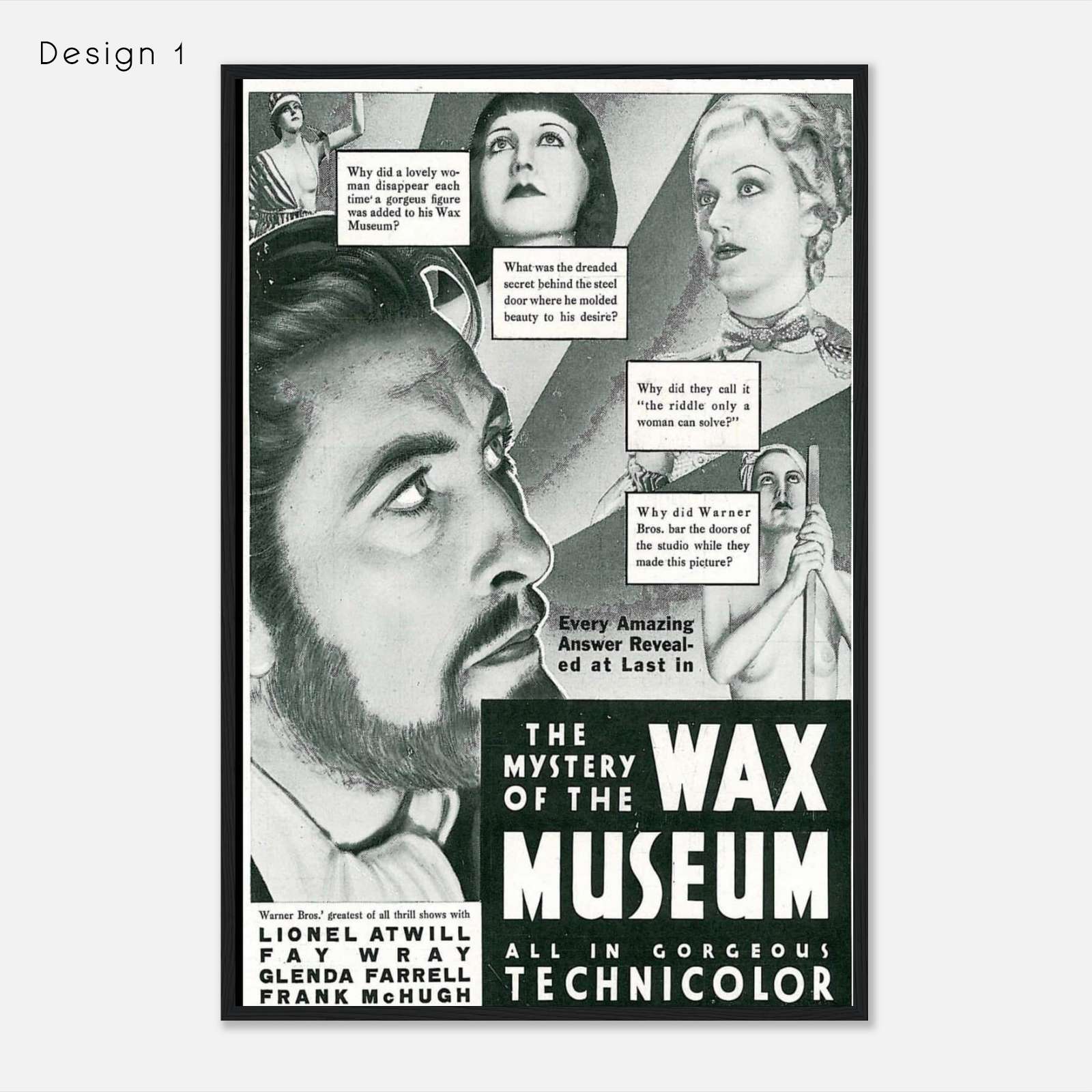 Mystery of the Wax Museum (1933) Movie Poster Print - Citiesbox