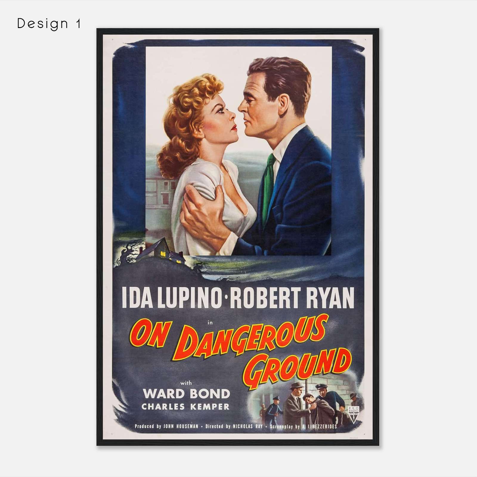 On Dangerous Ground (1951) Movie Poster Print - Citiesbox